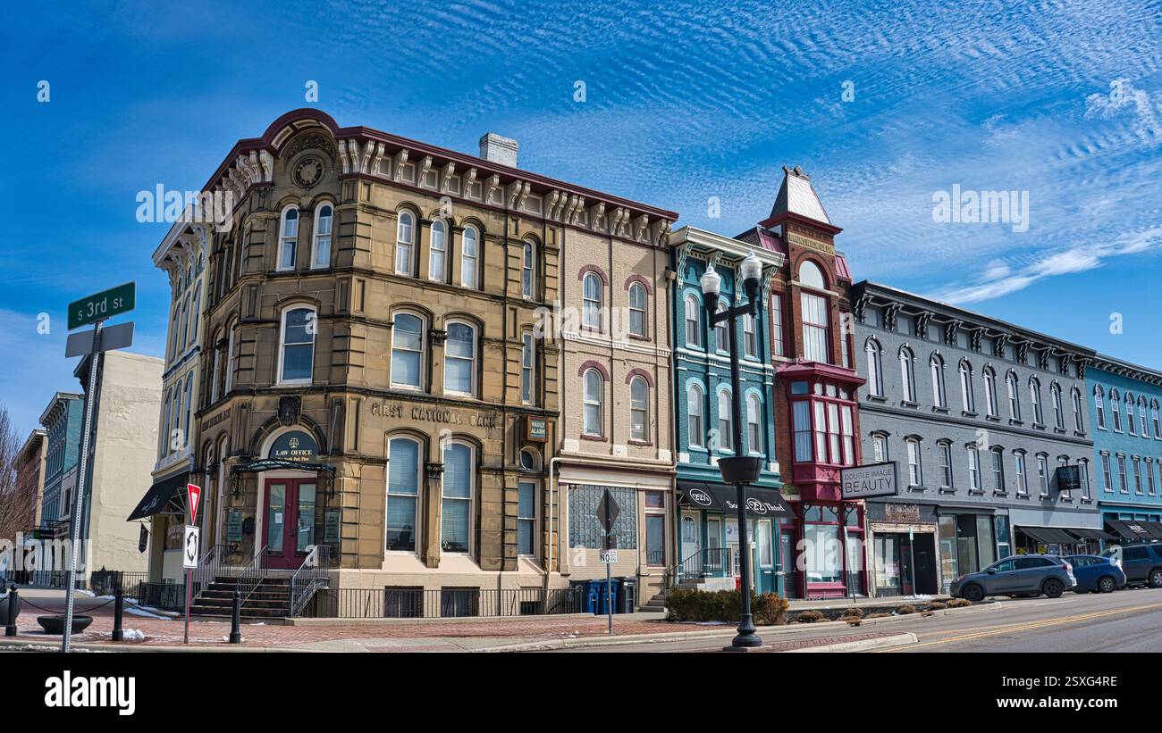 Downtown Newark Ohio across from the courthouse. USA 2025 Stock Photo ...