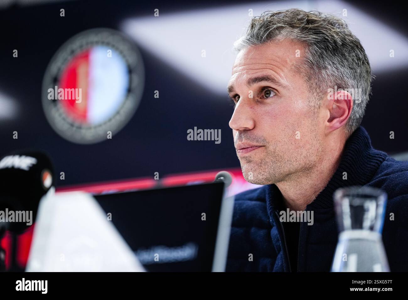 Rotterdam, The Netherlands. 24th Feb, 2025. Rotterdam - Feyenoord coach ...