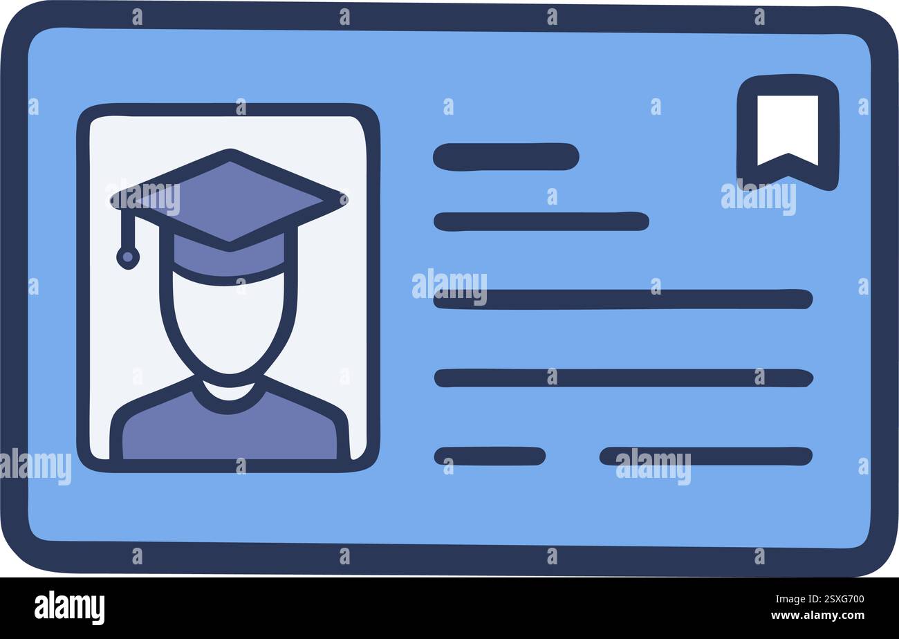 Student Visa ID Card Icon Stock Vector Image & Art - Alamy