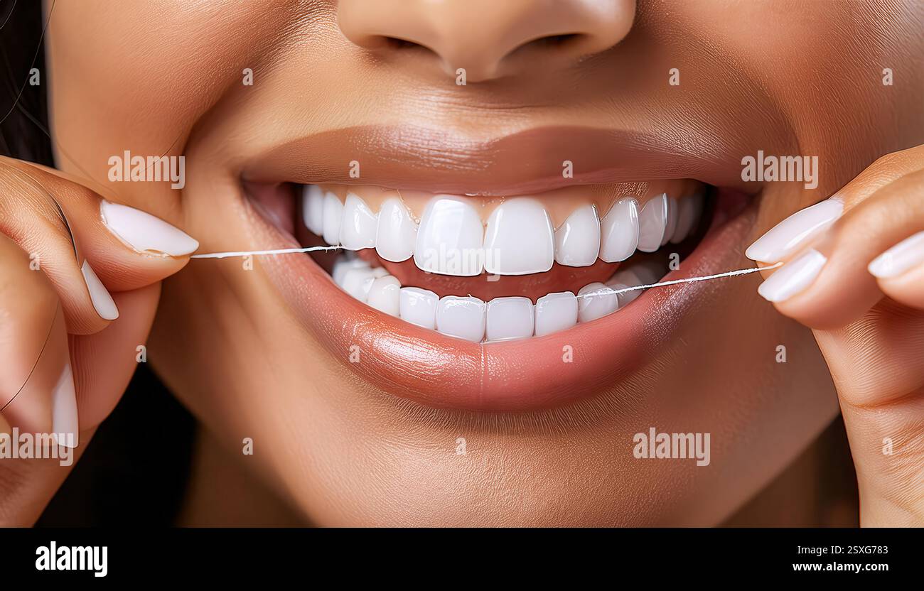 Demonstrating the importance of daily flossing for maintaining dental ...