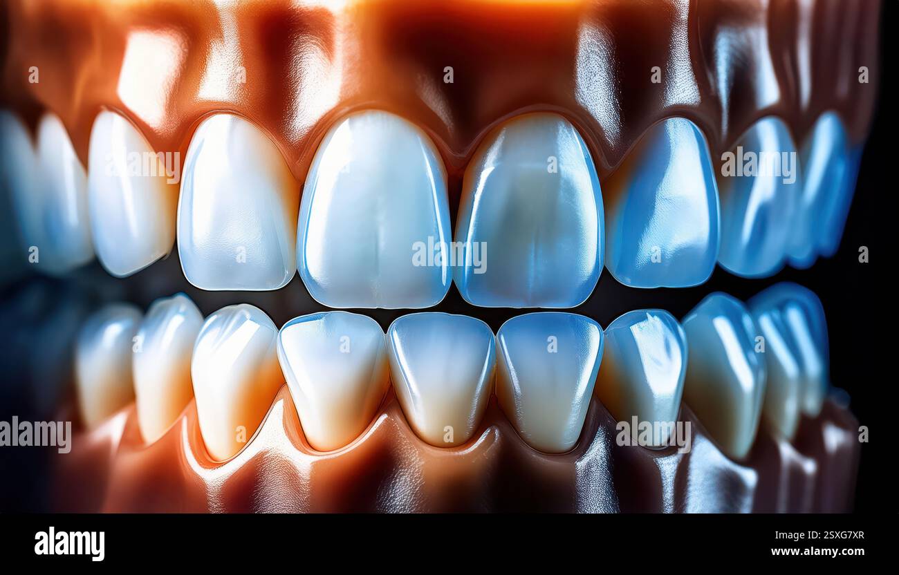 Showcasing a vibrant dental model with well defined teeth structure in ...