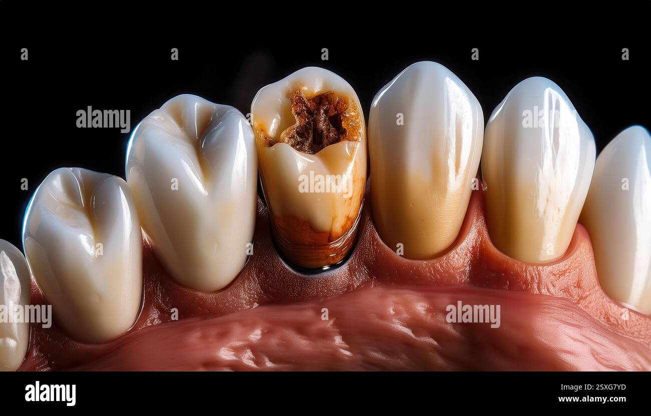 This visual highlights dental decay, stressing the importance of oral ...