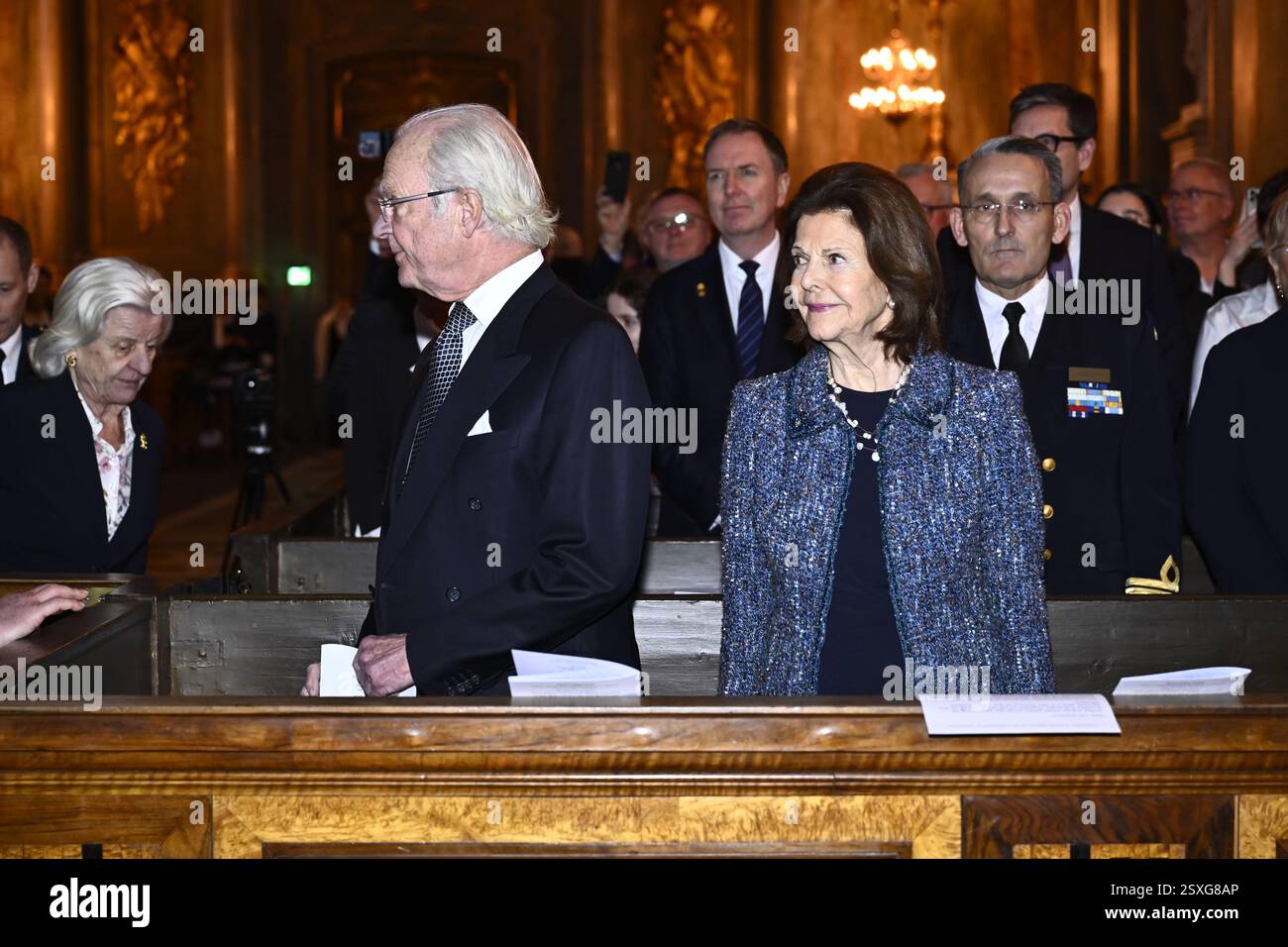 STOCKHOLM 20250224King Carl Gustaf and Queen Silvia attend a prayer for ...