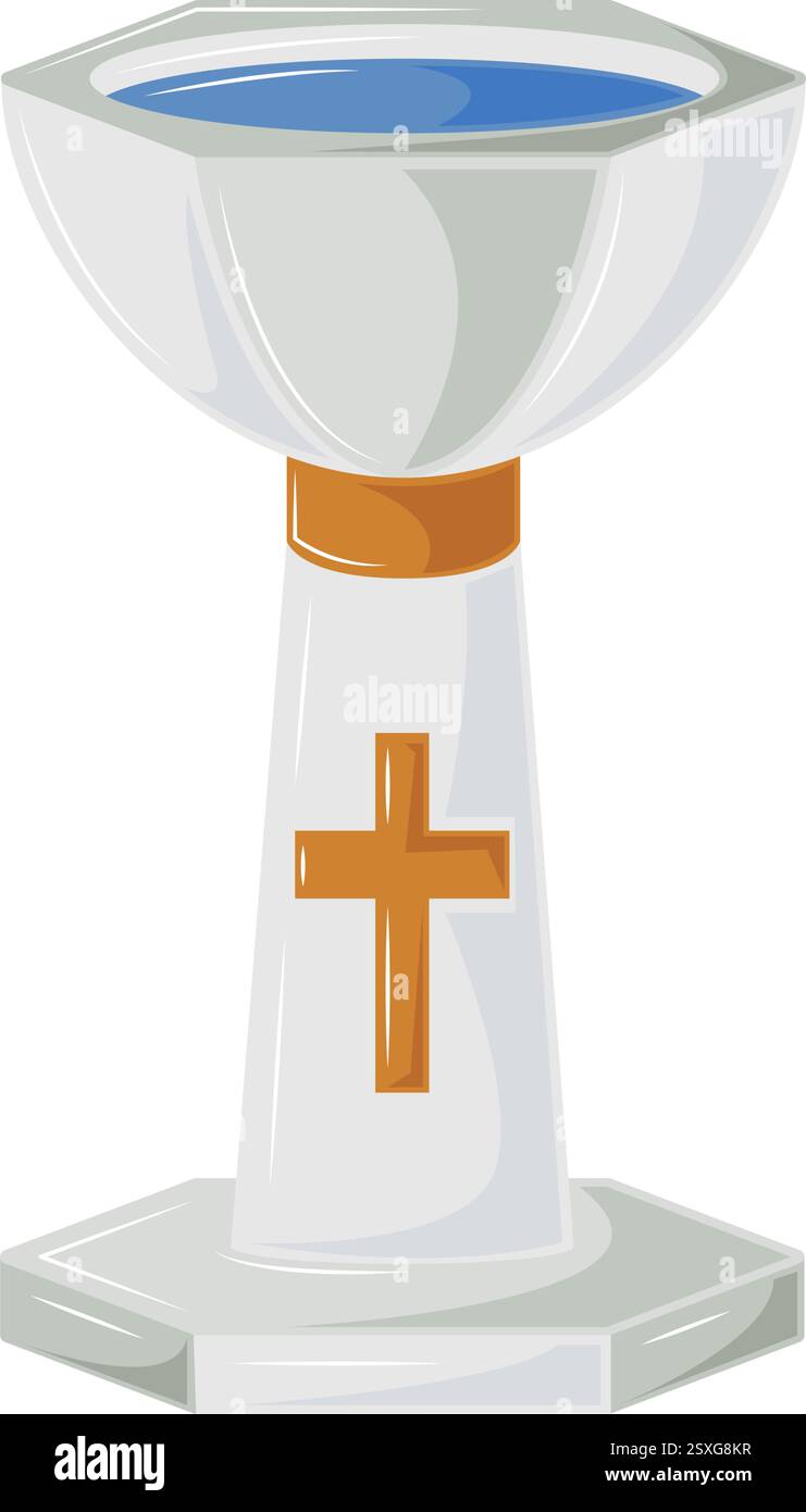 Baptism Water Religious Cross Icon Stock Vector Image & Art - Alamy