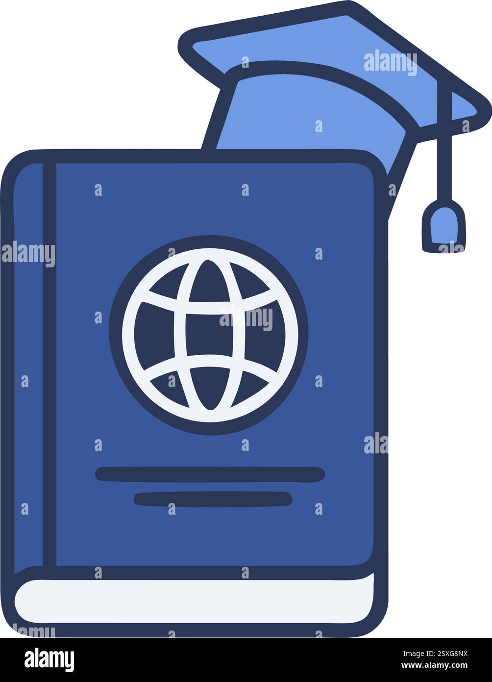 Student Visa Educational Passport Icon Stock Vector Image & Art - Alamy