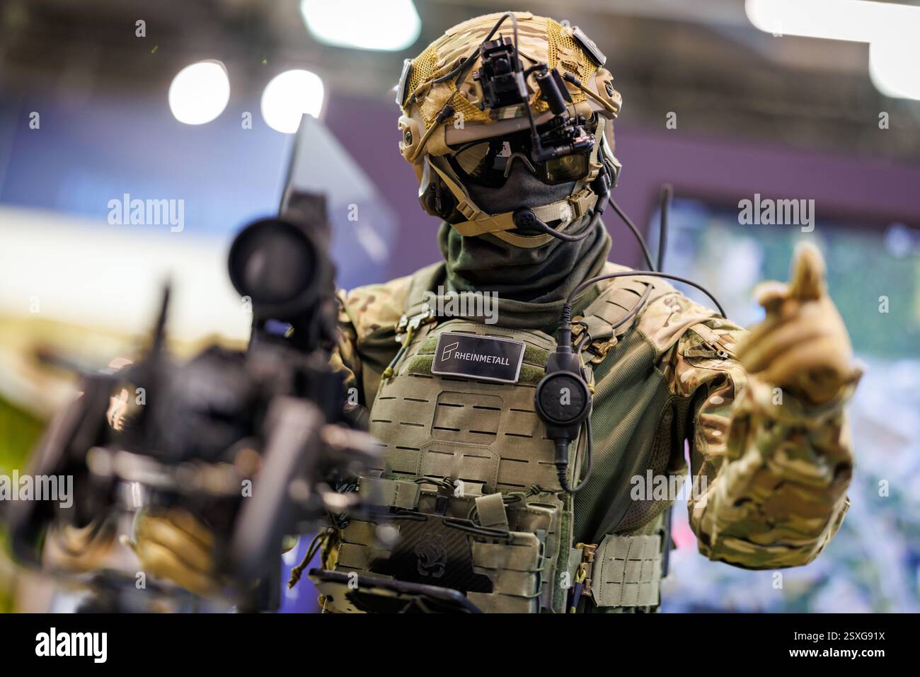Nuremberg, Germany. 24th Feb, 2025. A mannequin equipped with the ...