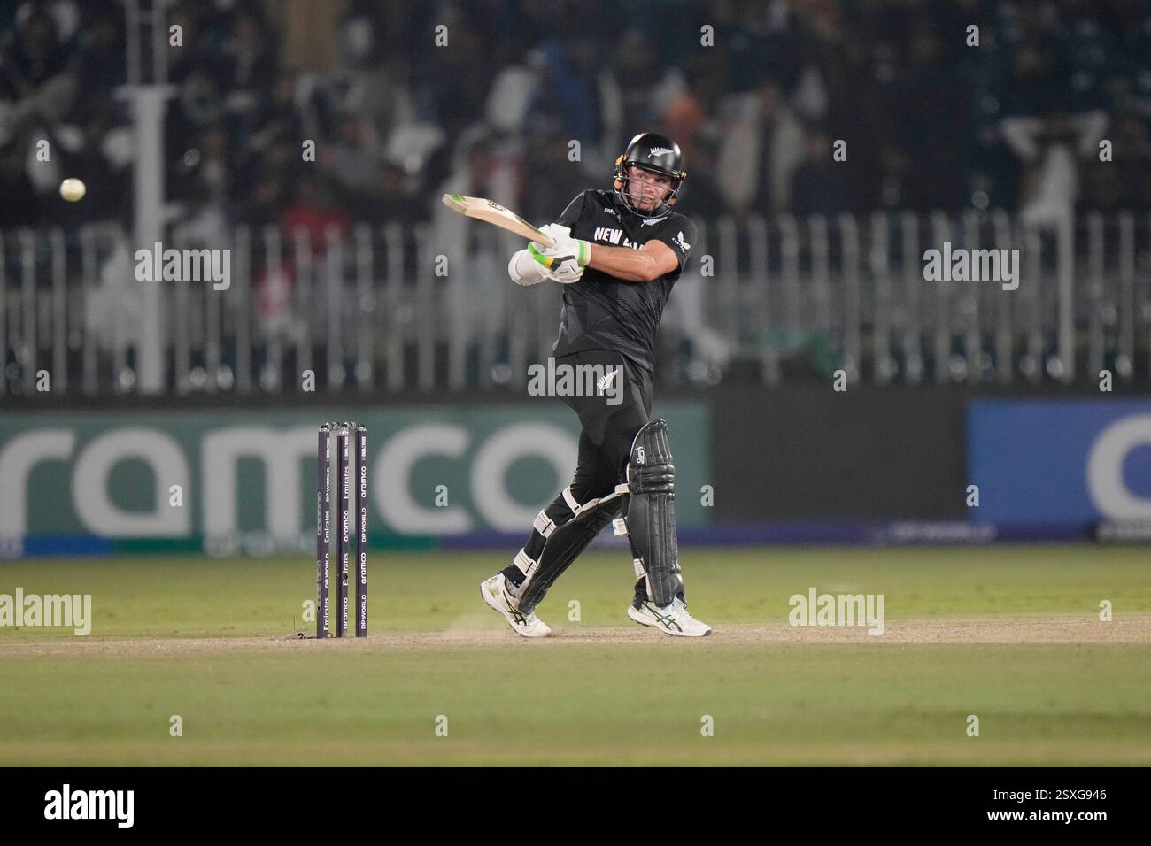 New Zealand's Tom Latham plays a shot during the ICC Champions Trophy ...