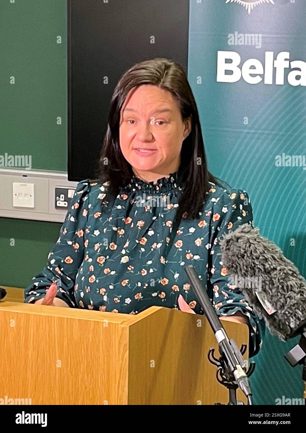 PSNI detective chief inspector Gina Quinn speaking to the media at ...