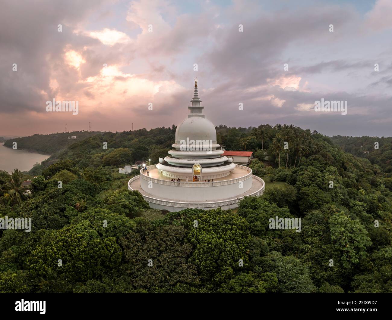 Japanese Peace Pagoda In Rumassala, Sri Lanka. The Japanese Peace ...