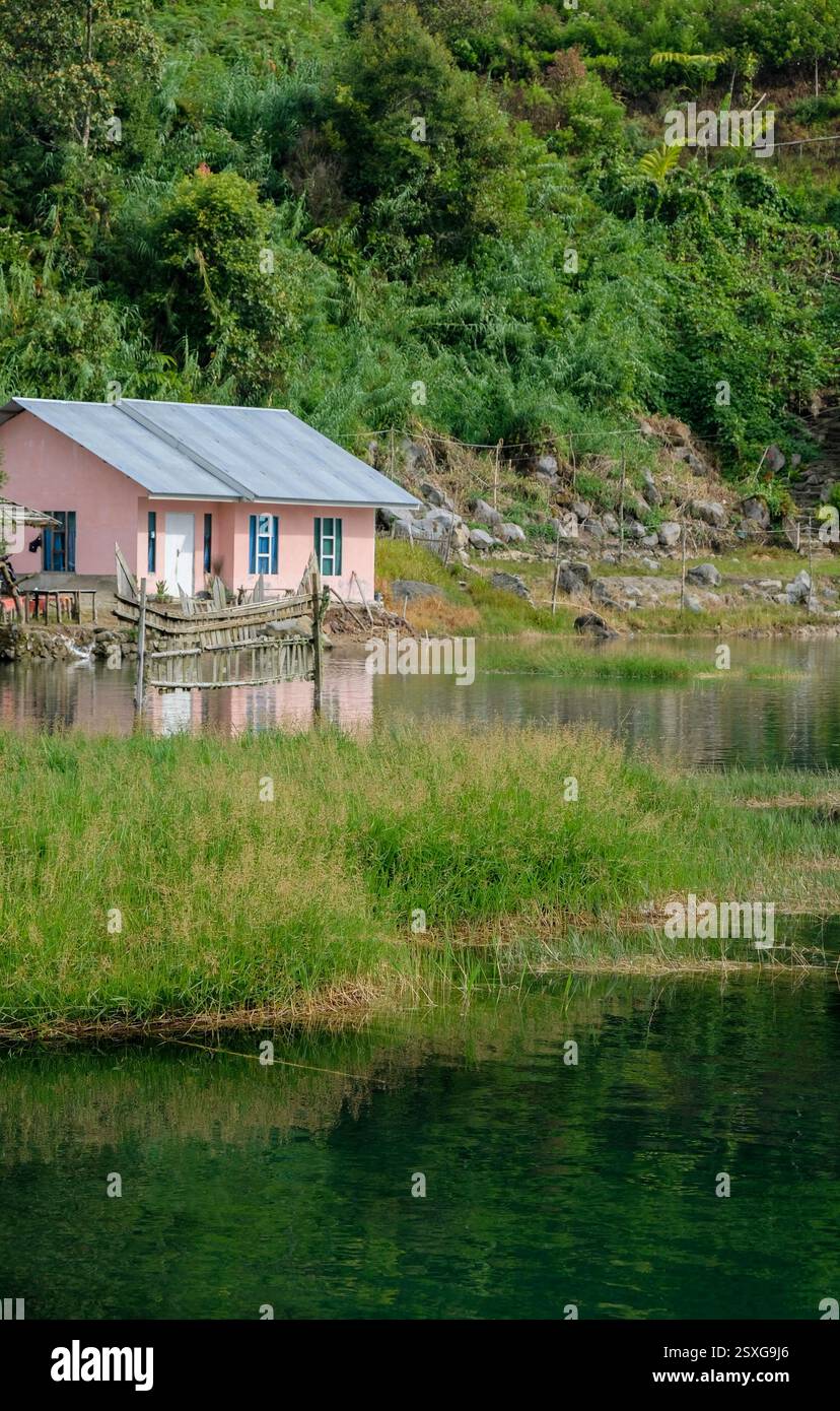 House near Talang Lake, Solok Regency, West Sumatera, Indonesia Stock ...