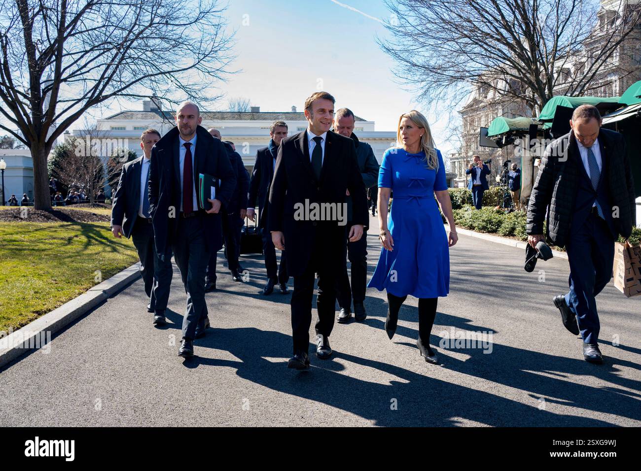 President of France Emmanuel Macron and White House Acting Chief of Protocol of the US State ...