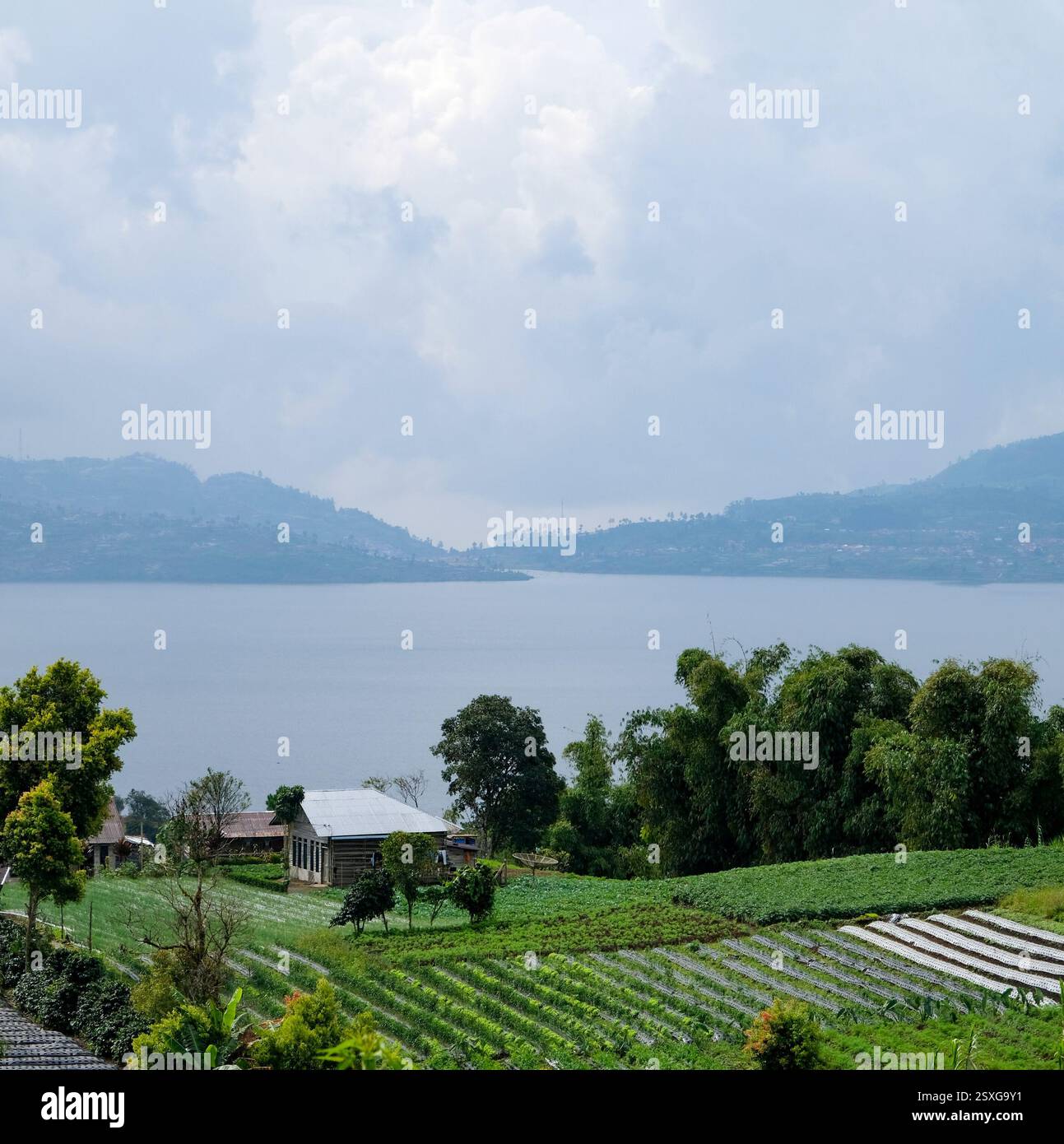 Beautiful village near Dibawah Lake, Alahan Panjang, Indonesia Stock ...