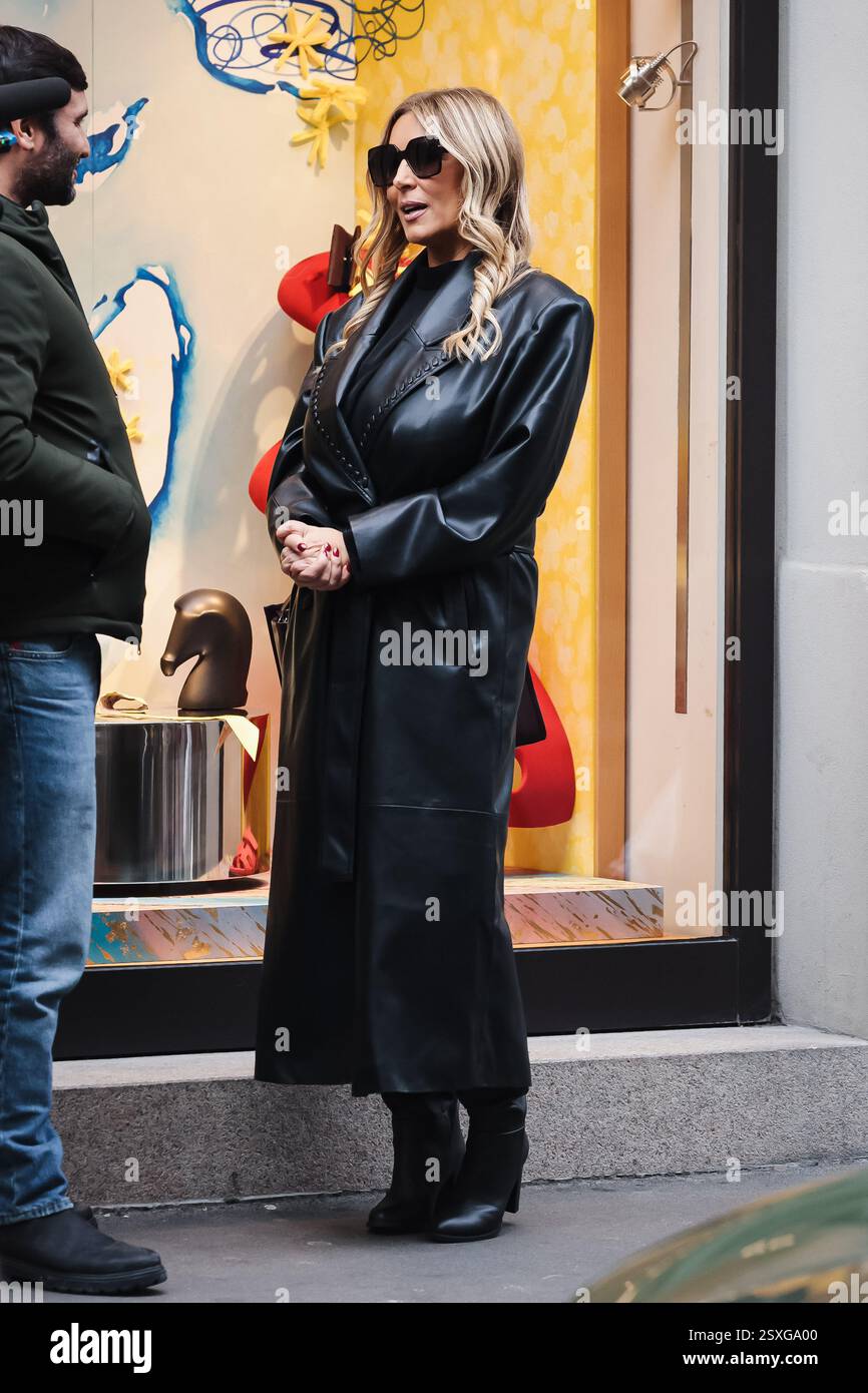 Milan, Italy. 24th Feb, 2025. Milan, Celebrity Sightings - Selvaggia ...