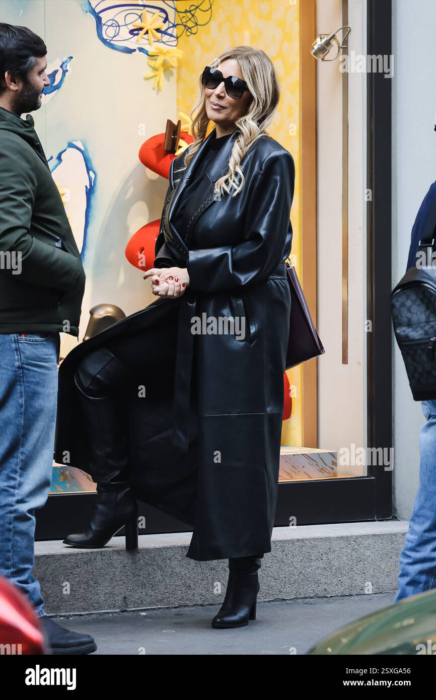 Milan, Italy. 24th Feb, 2025. Milan, Celebrity Sightings - Selvaggia ...