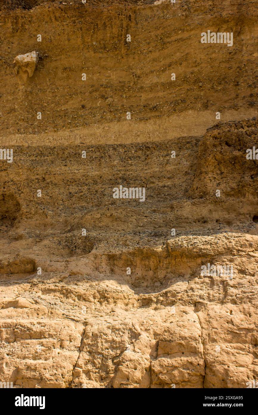 Close up view of the cliffs of the sesriem canyon, in Namibia ...