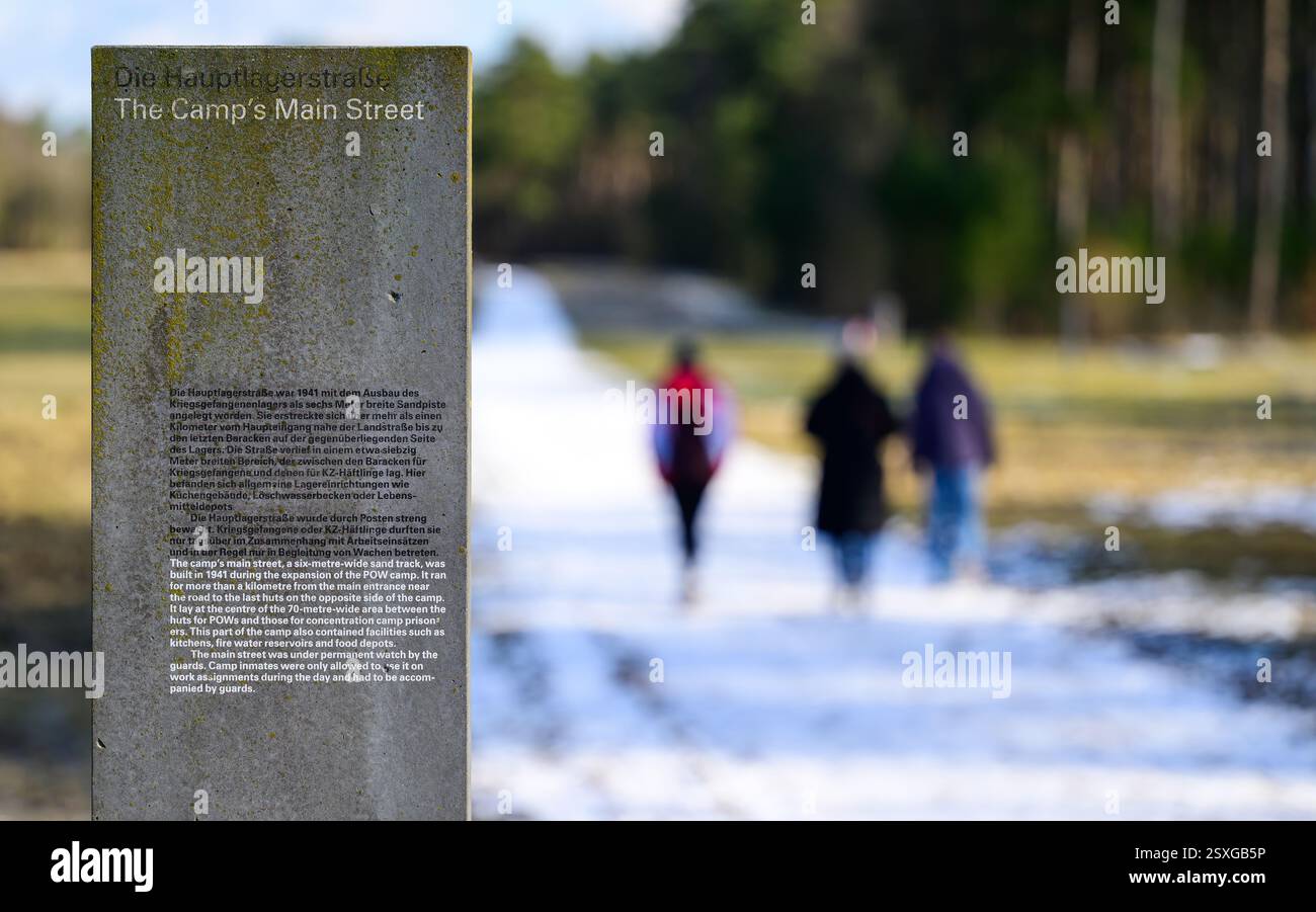 Bergen, Germany. 17th Feb, 2025. Visitors walk across the grounds of ...