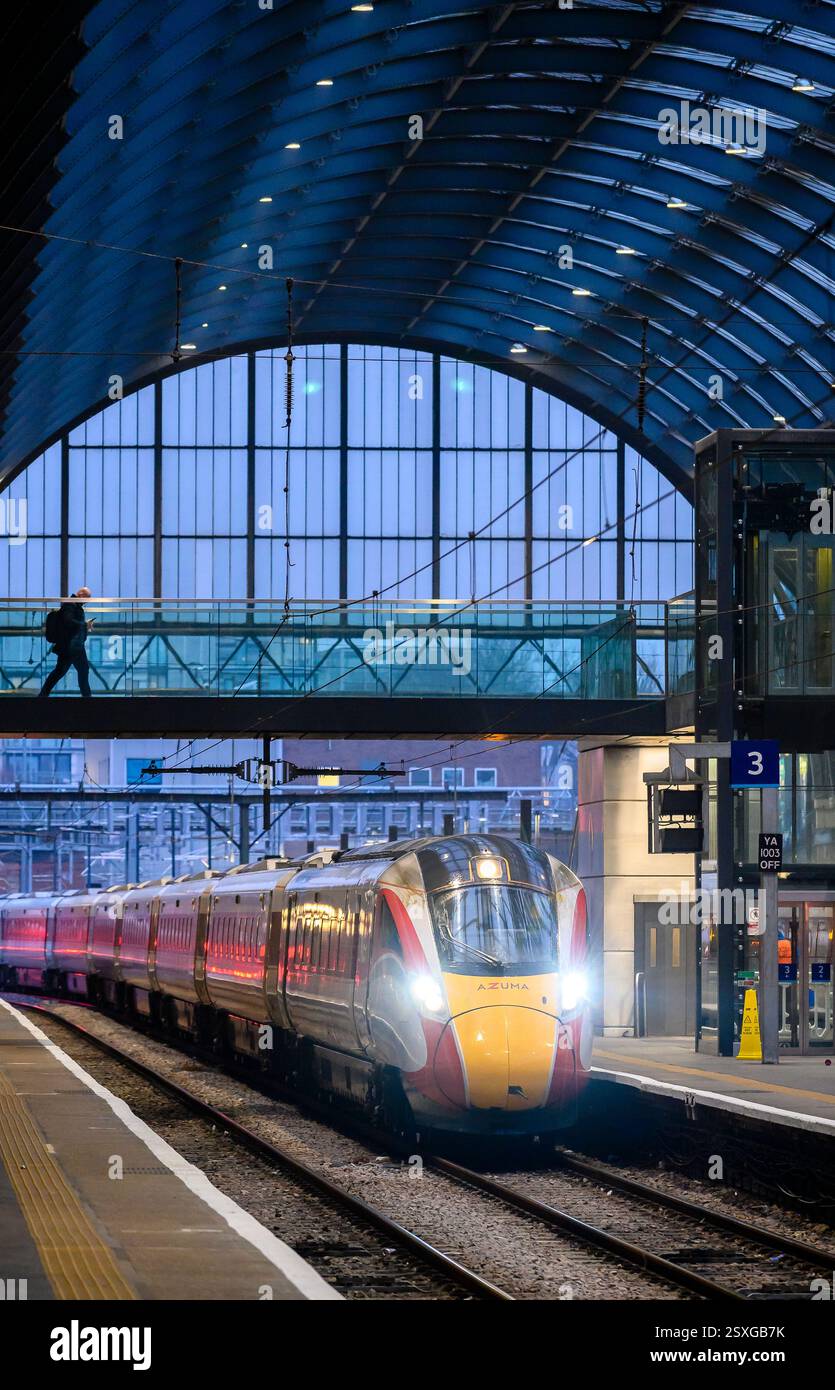 Azuma arriving at Kings Cross Station, London Stock Photo - Alamy