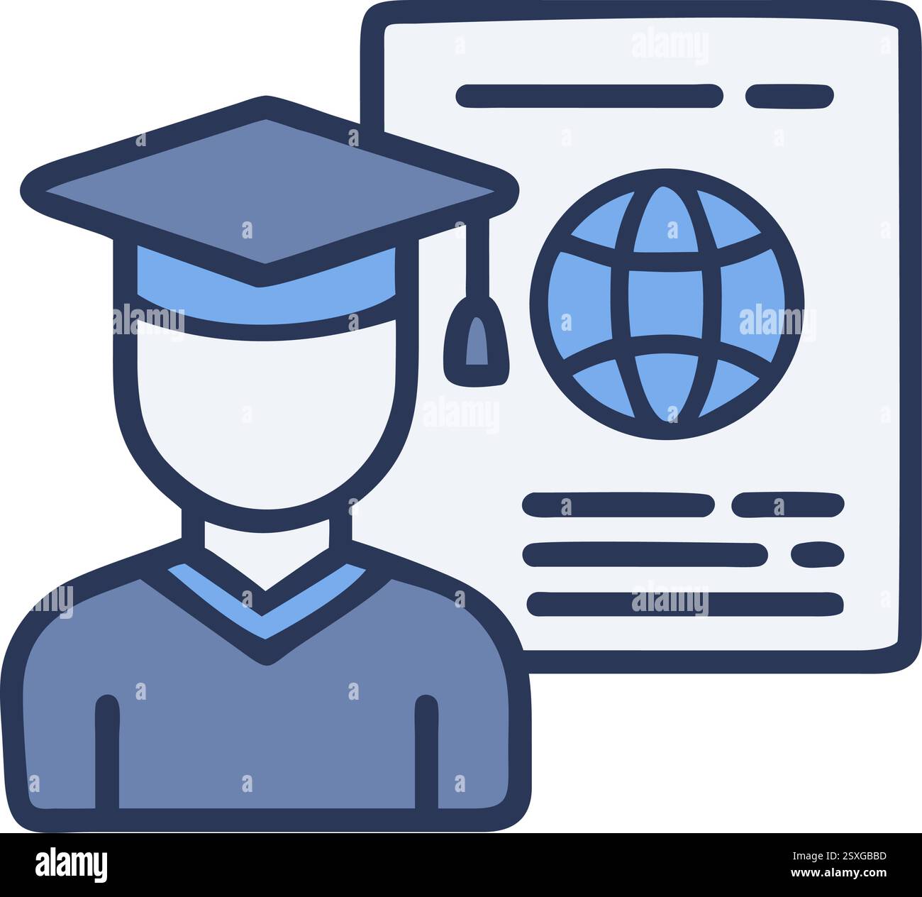 Student Visa Graduate Approval Icon Stock Vector Image & Art - Alamy