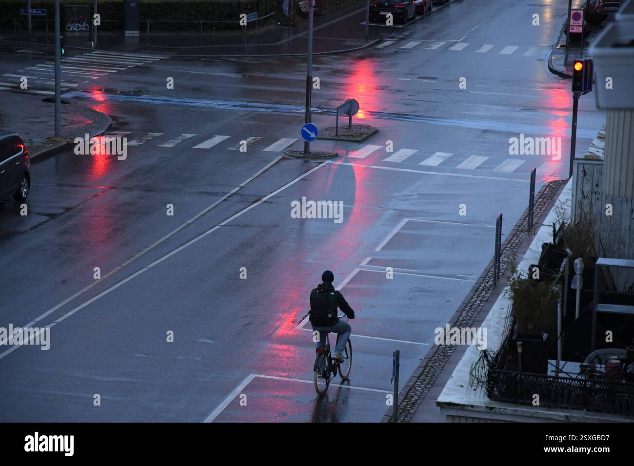 Copenhagen/ Denmark/24 february 2025/ Danish weather rain fall ans show ...
