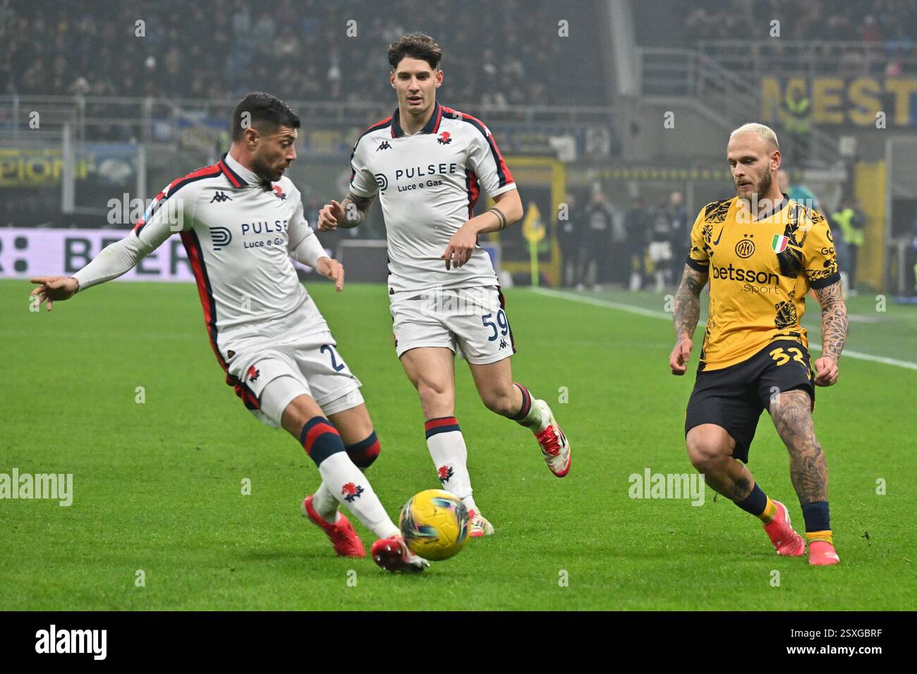Milano, Italy. 22nd Feb, 2025. Italy, march 29 st 2024: Federico Dimarco during the Italian ...