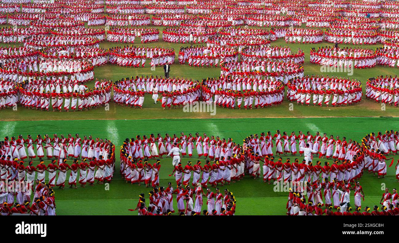February 23, 2025: Several thousands of dancers perform traditional ...