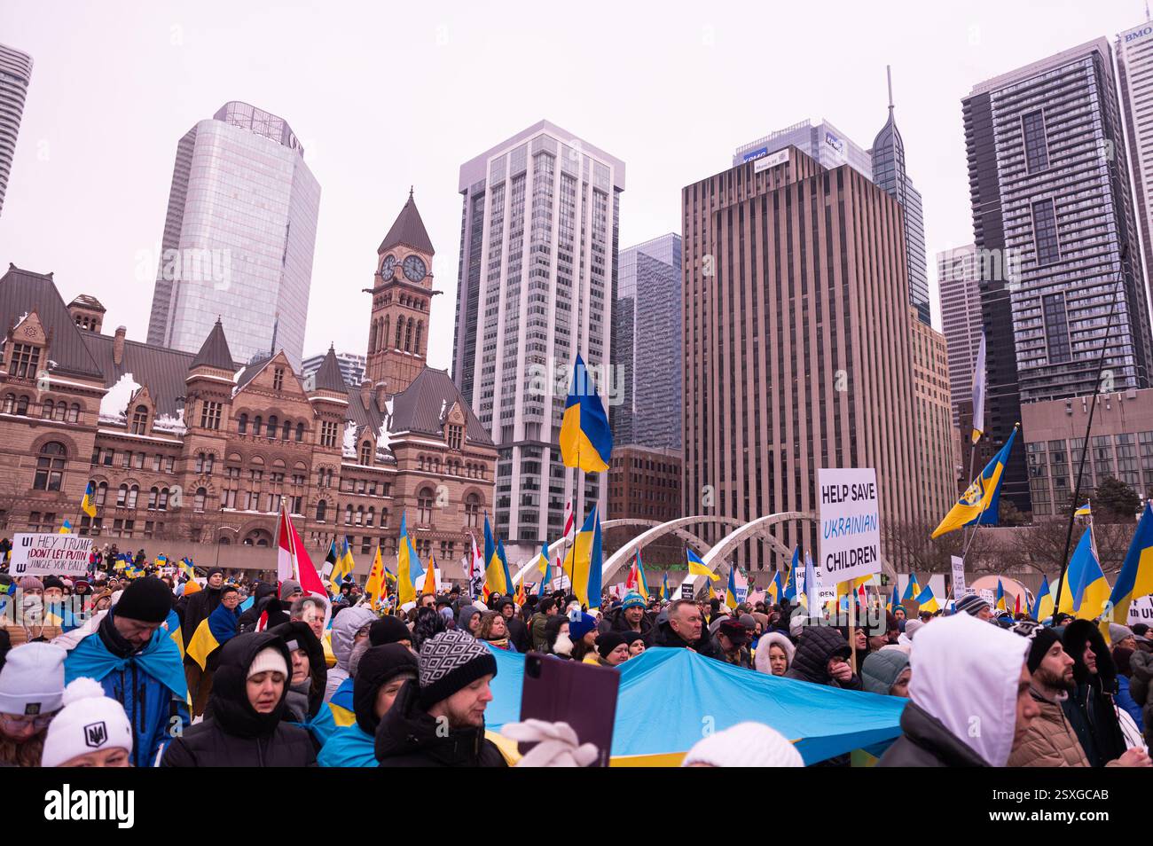 Toronto, ON, Canada – February 23, 2025: People participate in the ...