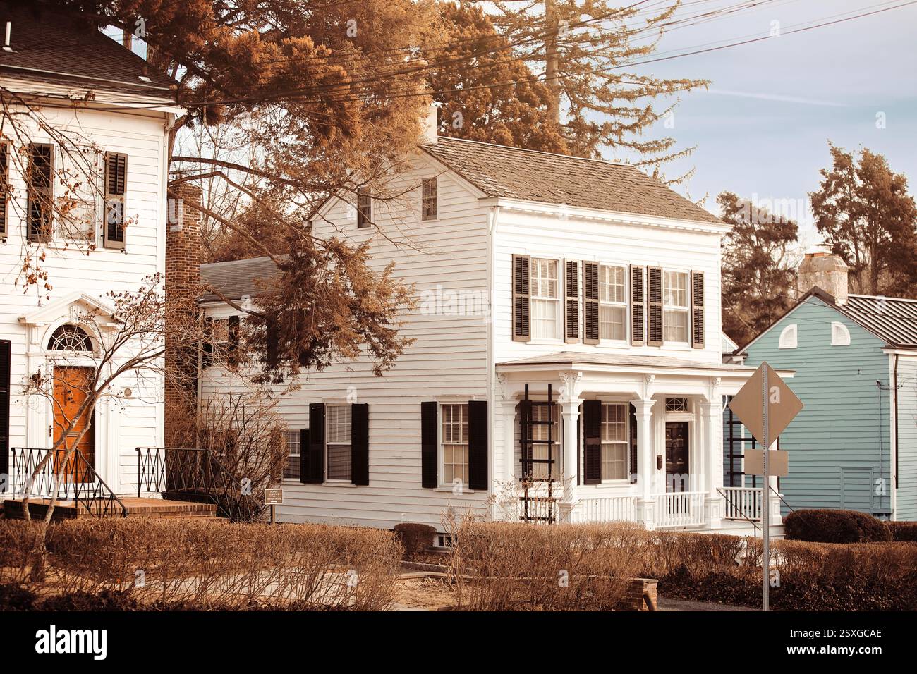 The facade of Einstein's house at 112 Mercer St. in Princeton, New ...