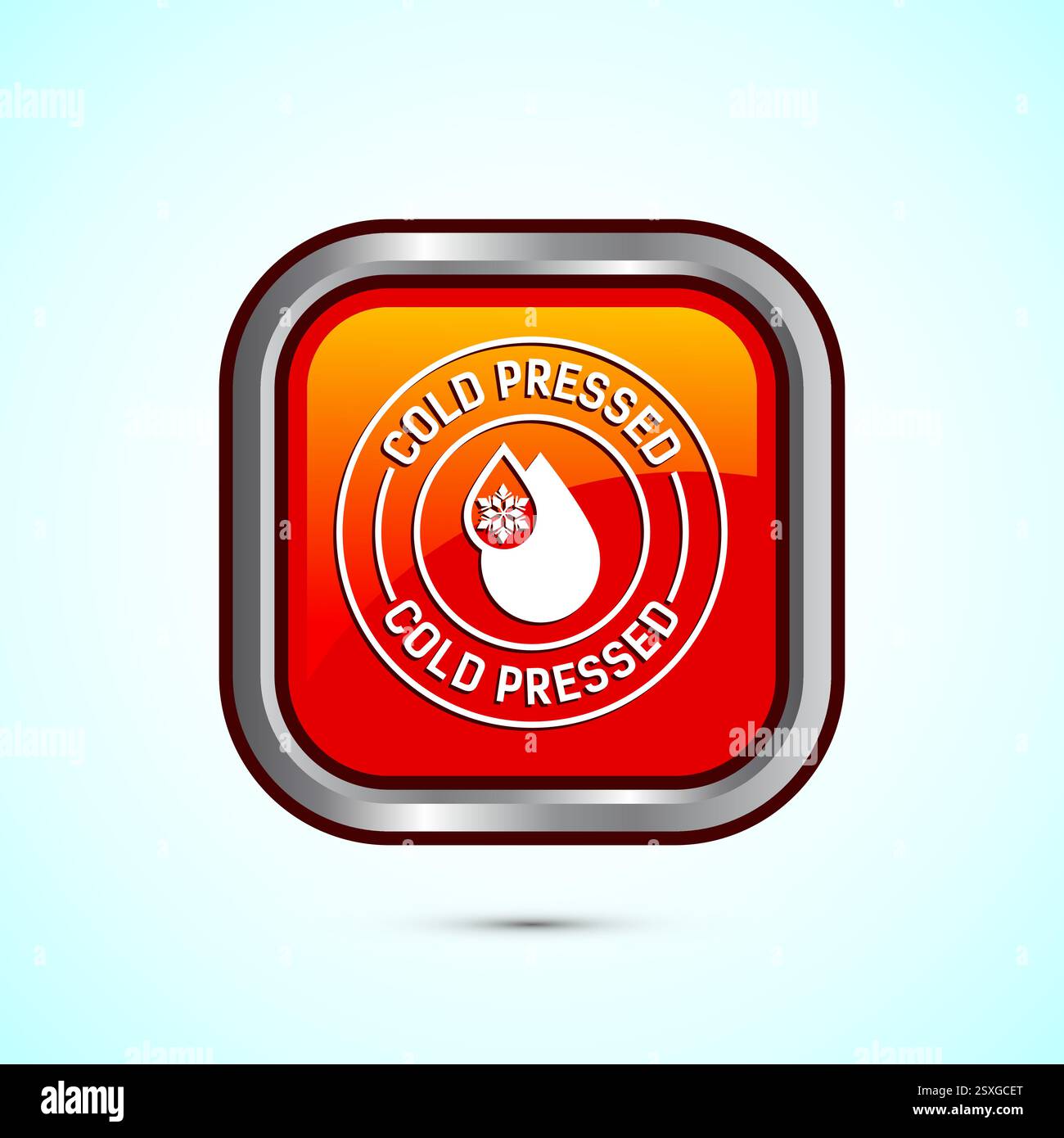 Cold pressed icon design illustration. Cold pressed label badge logo ...
