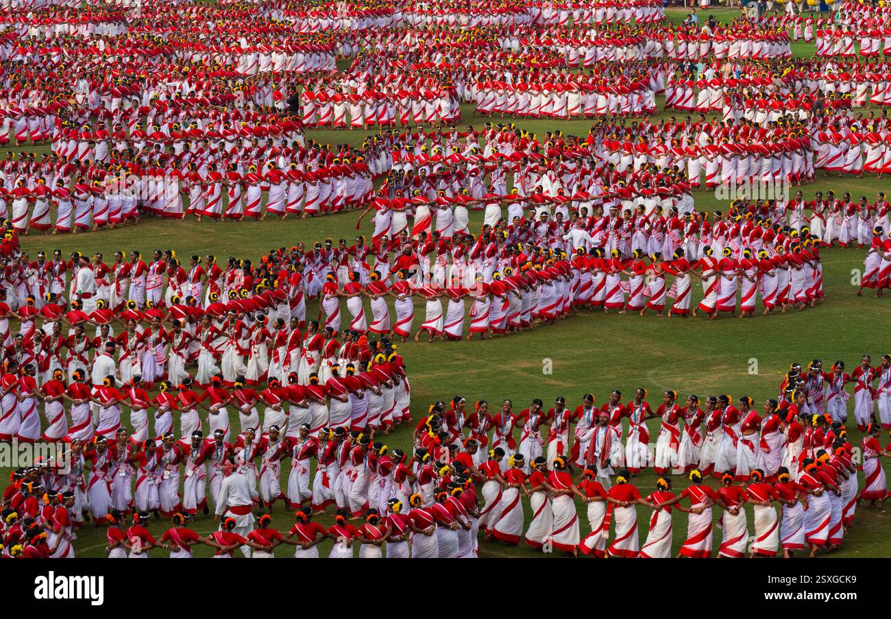 February 23, 2025: Several thousands of dancers perform traditional ...