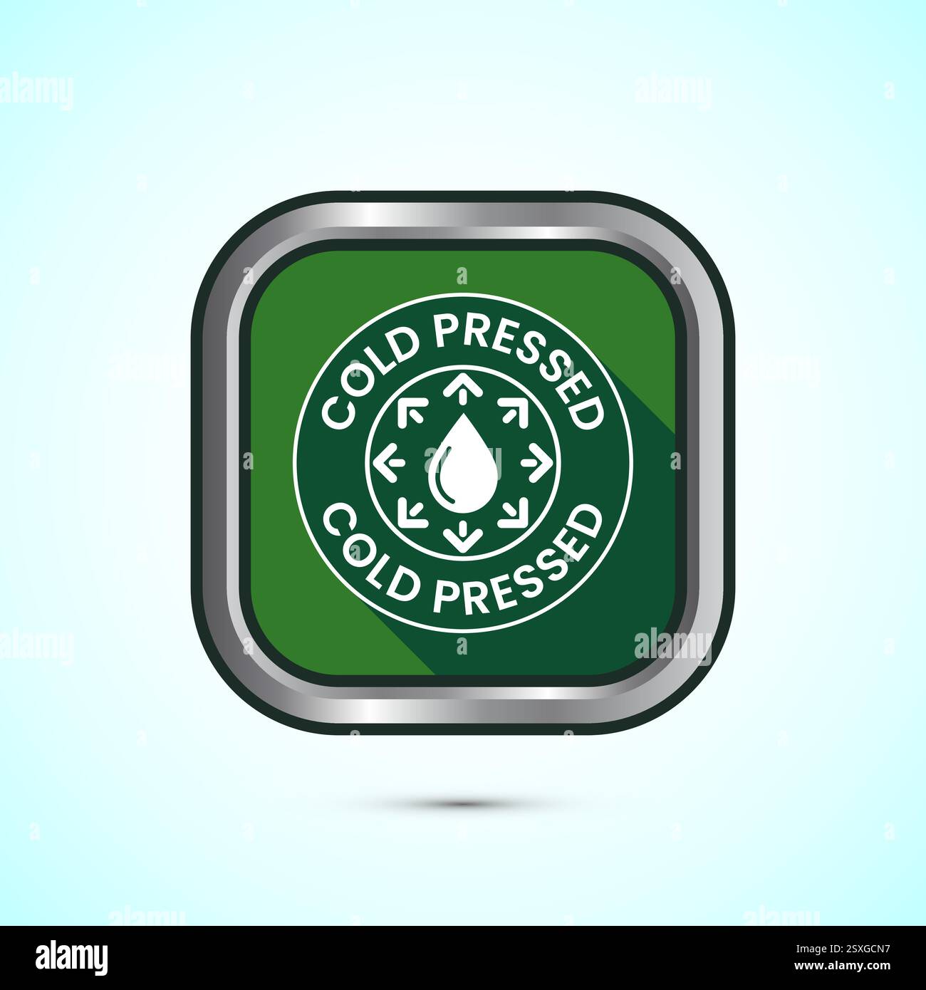 Cold pressed icon design illustration. Cold pressed label badge logo ...