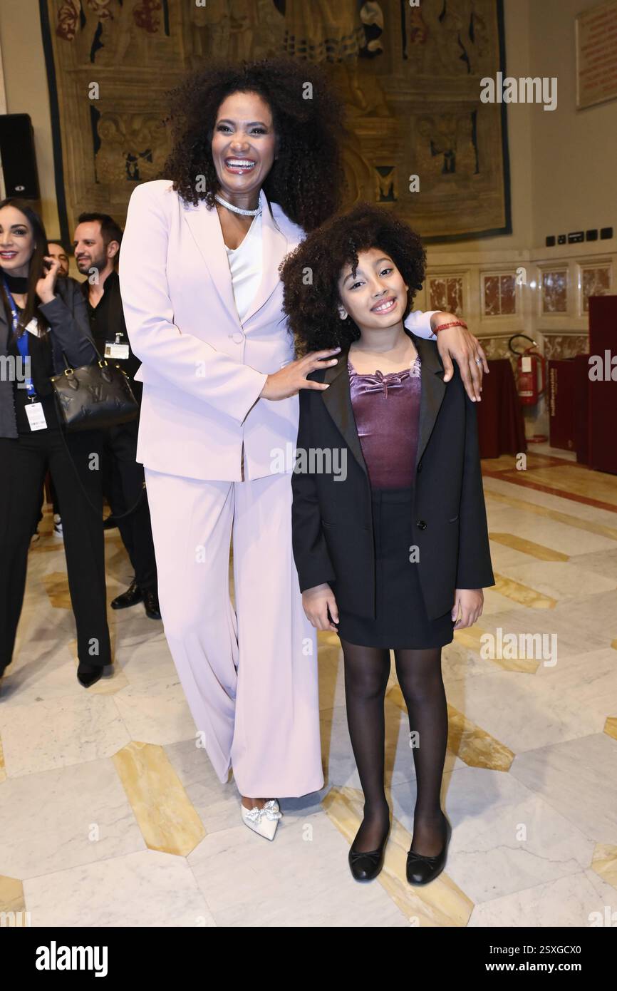 Rome: Queen's Hall - Montecitorio. Photocall film "Global Harmony". In ...