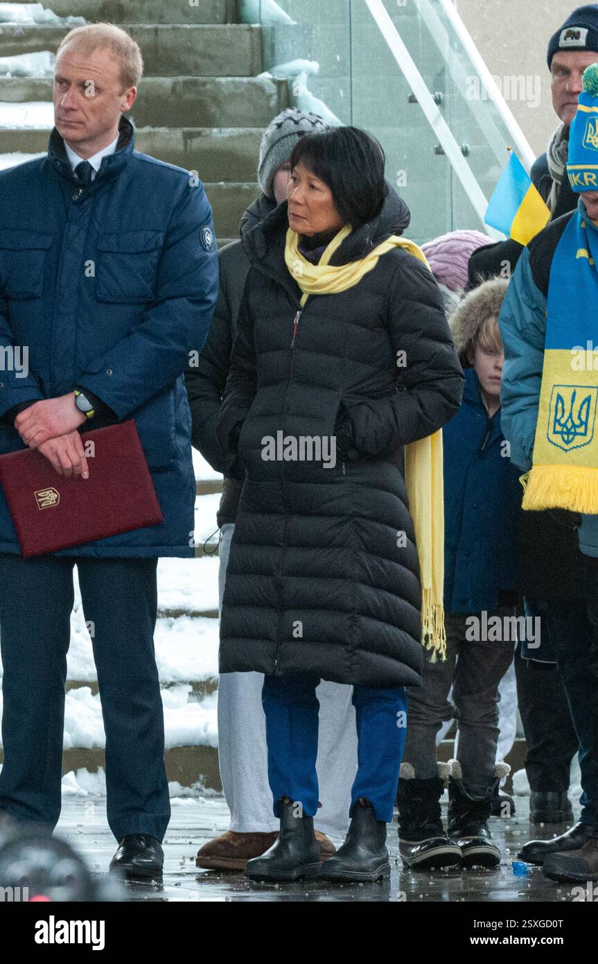 Toronto, ON, Canada – February 23, 2025: Olivia Chow, major of Toronto ...