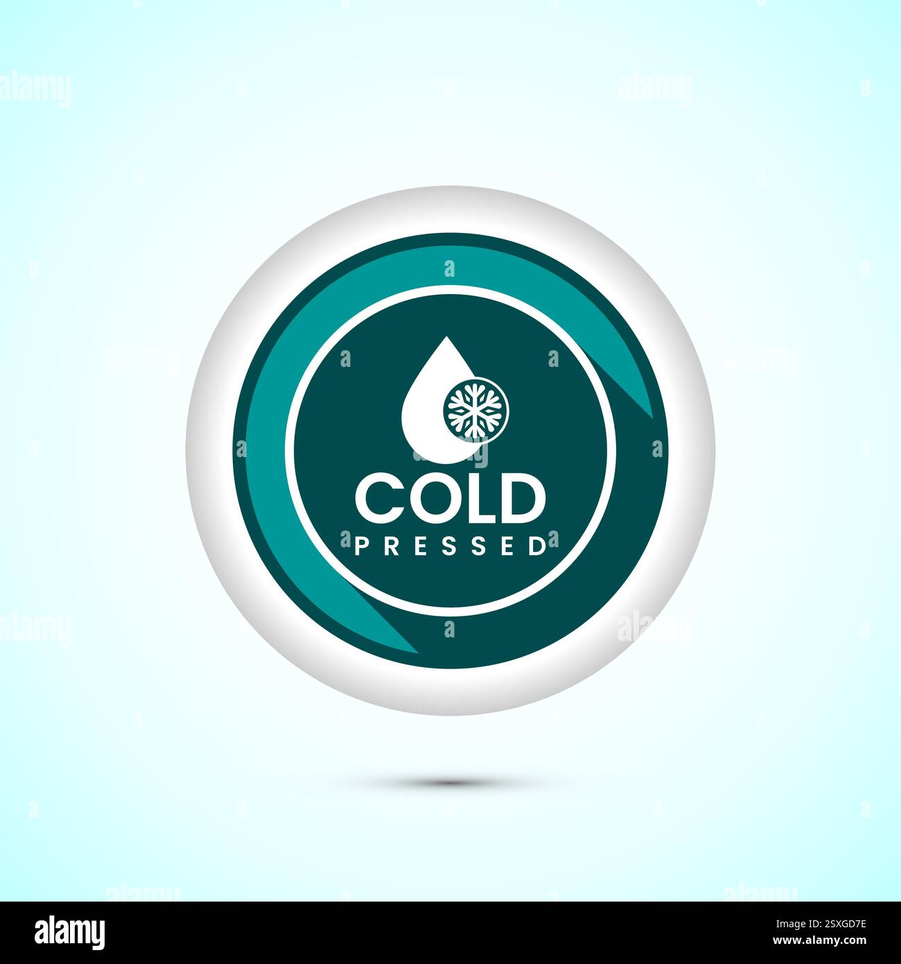 Cold pressed icon design illustration. Cold pressed label badge logo ...