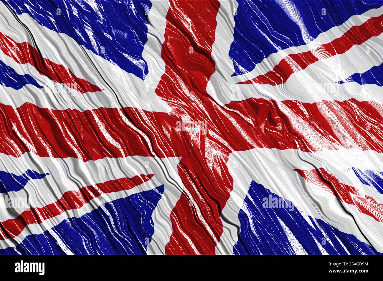 Lustrous silk fabric texture with Great Britain flag design Stock ...