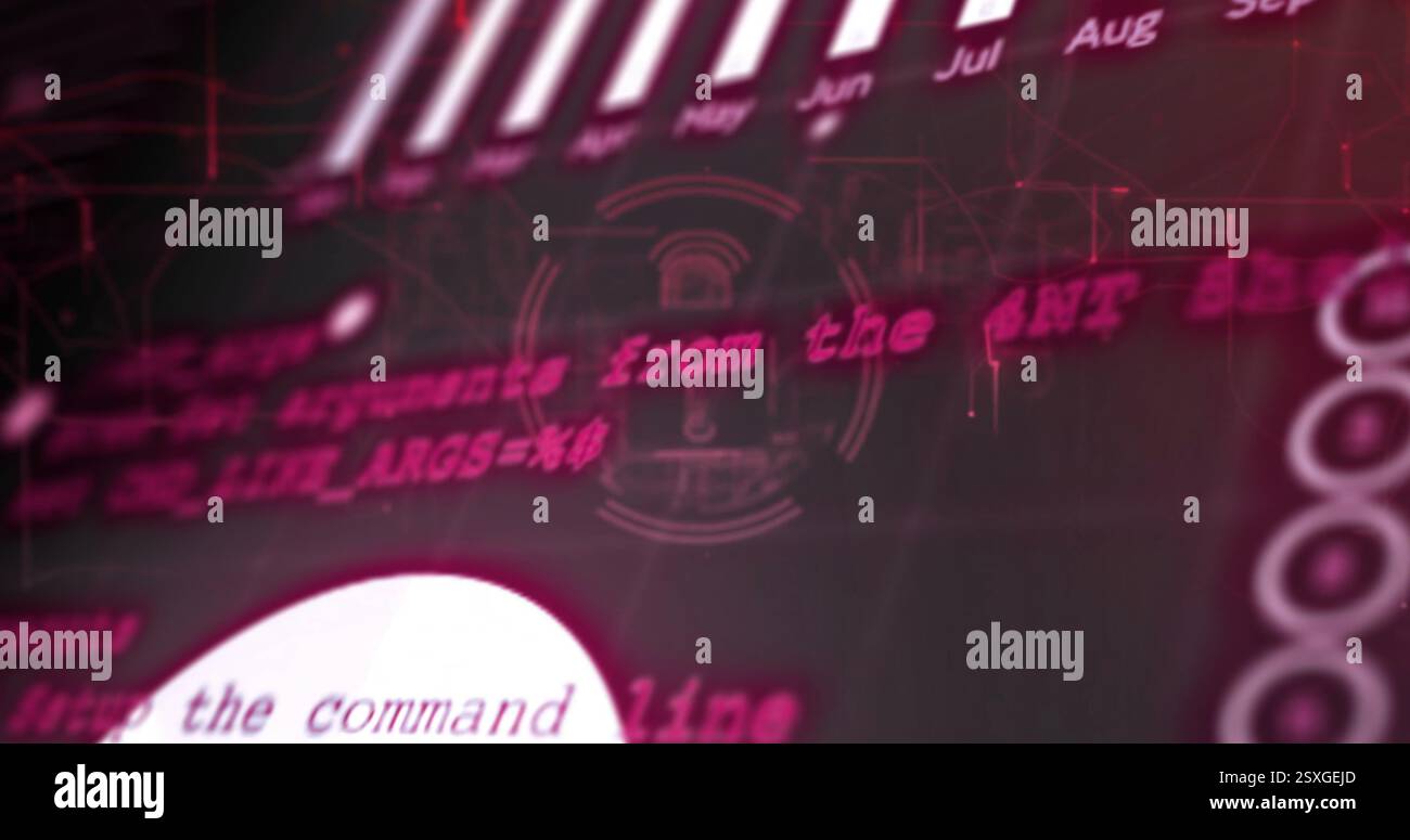 Image of padlock icon and digital data processing Stock Photo - Alamy
