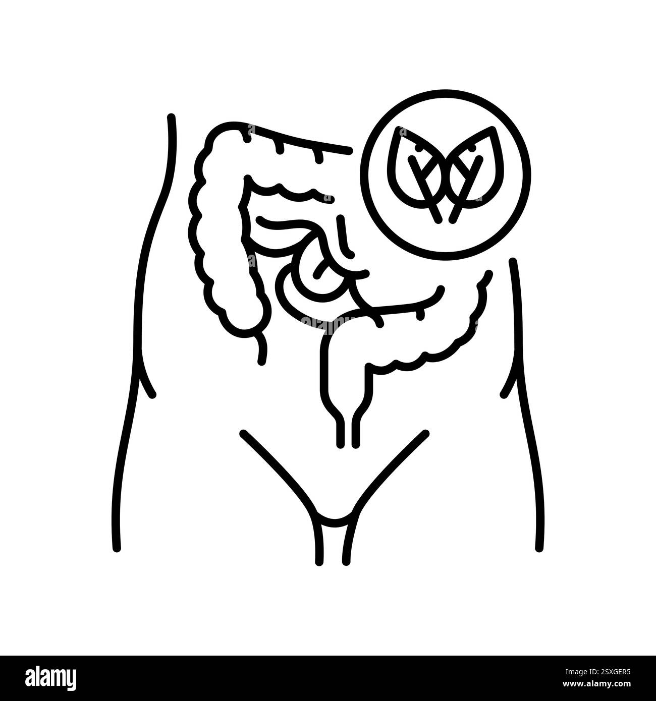 Dietary Fiber Black Line Icon Vector Isolated Element Nutritionology Editable Stroke