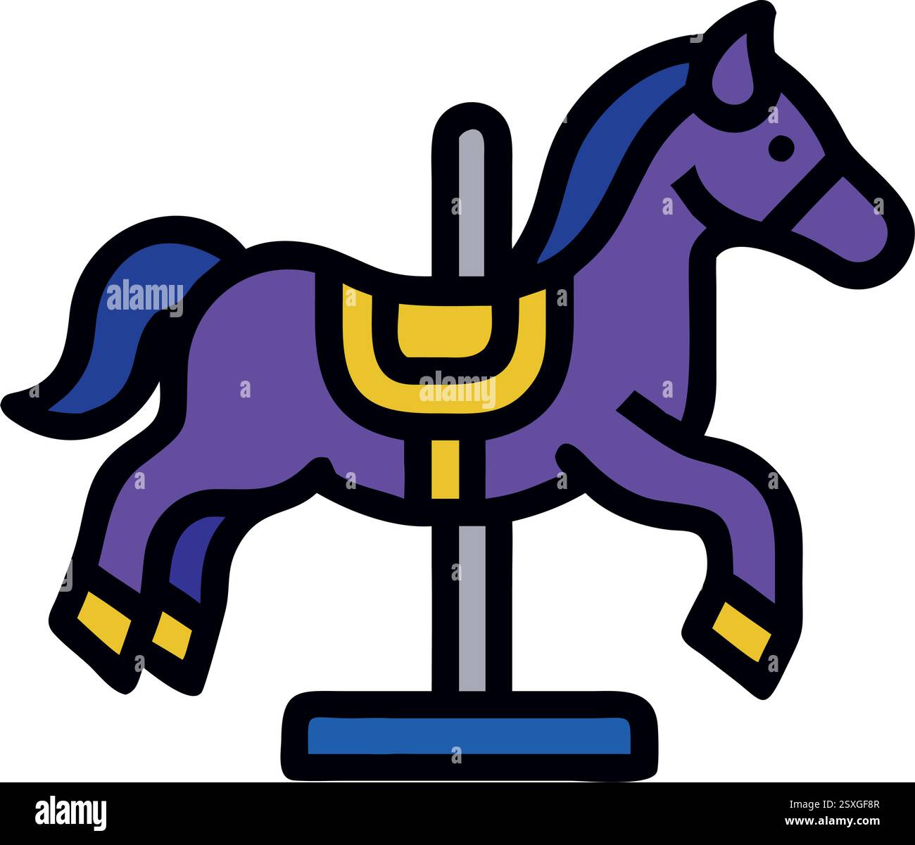 Carnival carousel horse icon Stock Vector Image & Art - Alamy
