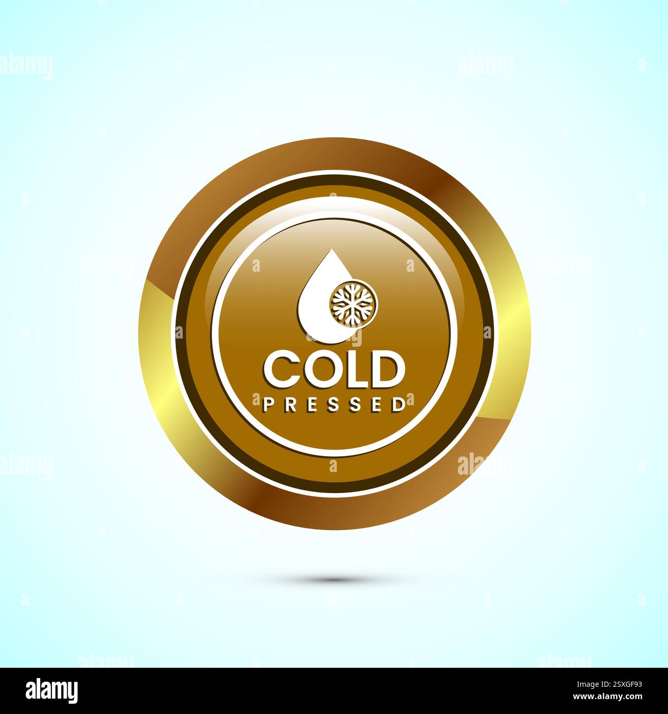 Cold pressed icon design illustration. Cold pressed label badge logo ...