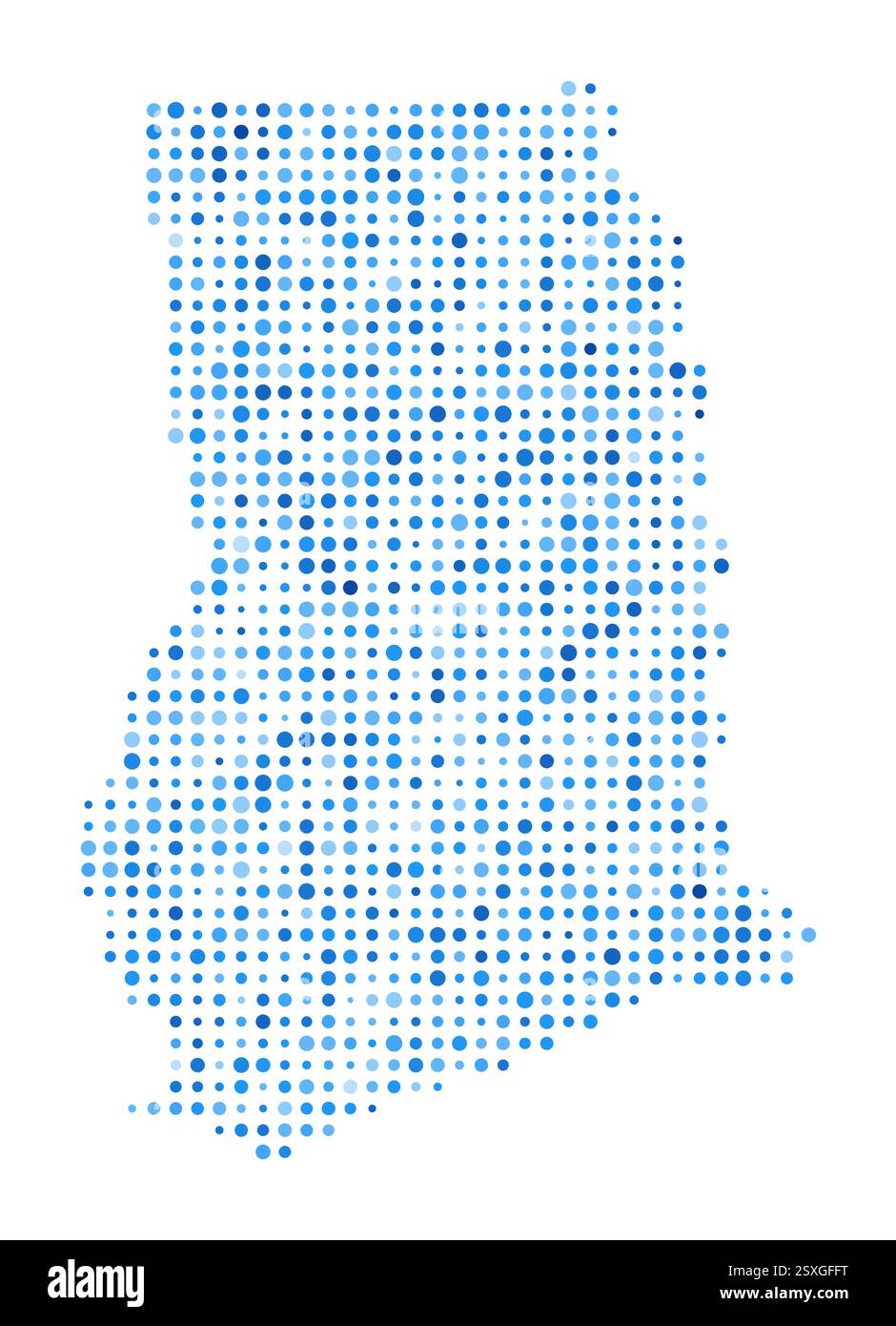 Ghana Dot Map. Country Digital Style Shape. Ghana vector image. Country ...