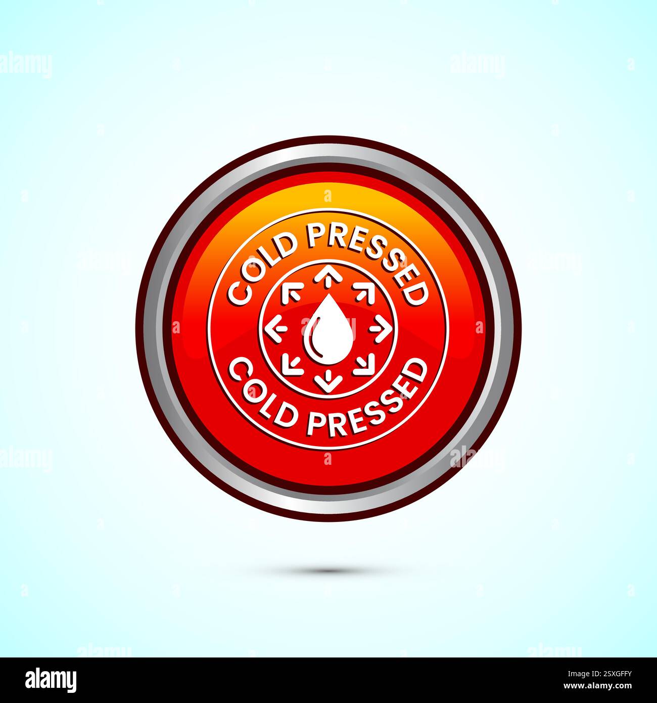 Cold pressed icon design illustration. Cold pressed label badge logo ...