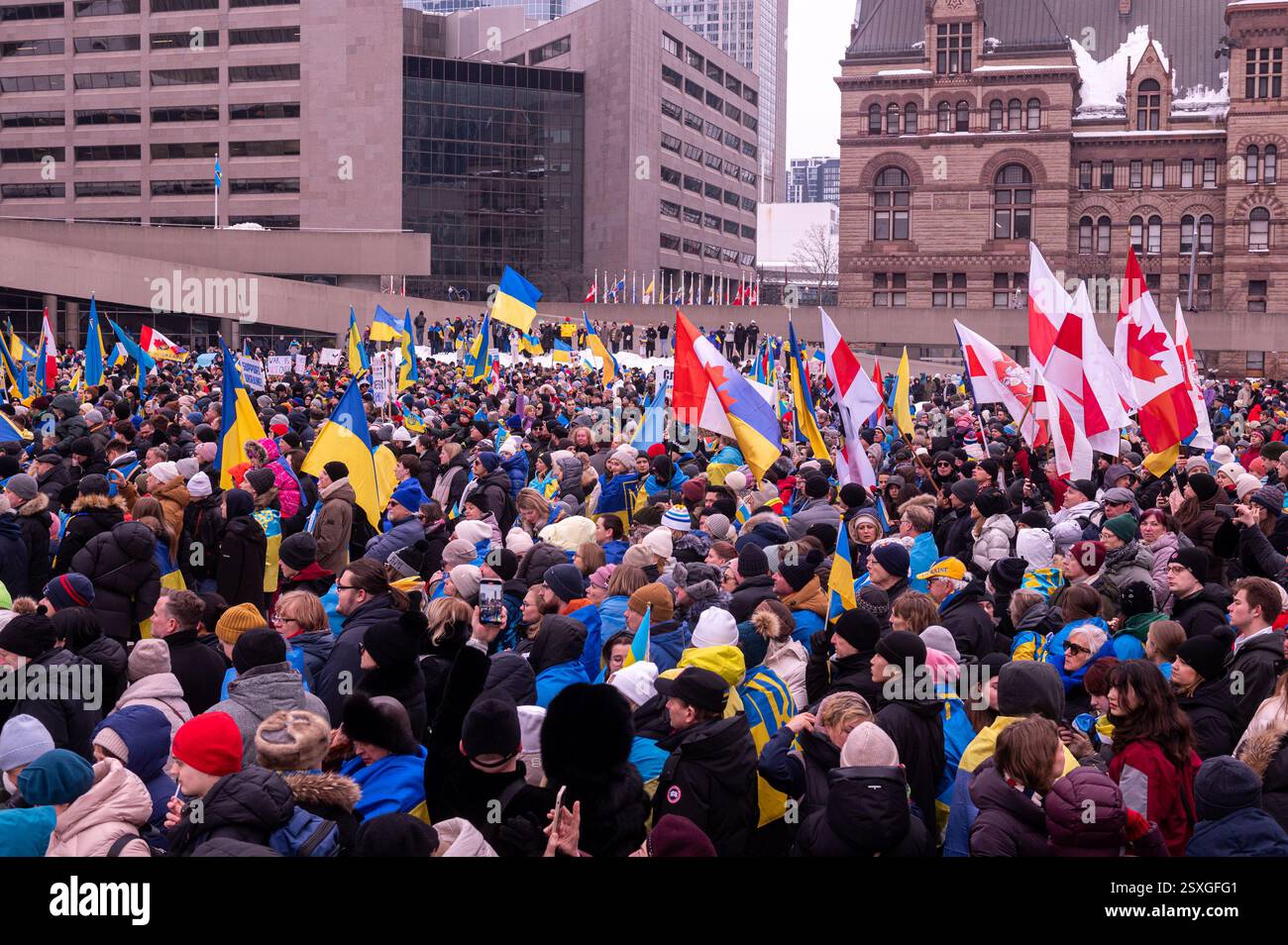 Toronto, ON, Canada – February 23, 2025: People participate in the ...