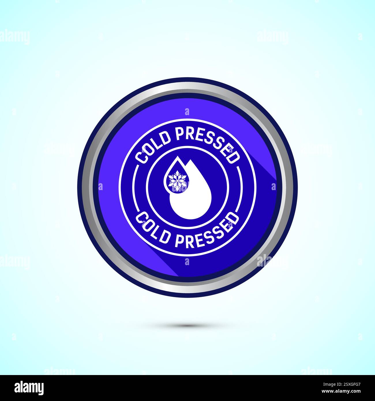 Cold pressed icon design illustration. Cold pressed label badge logo ...