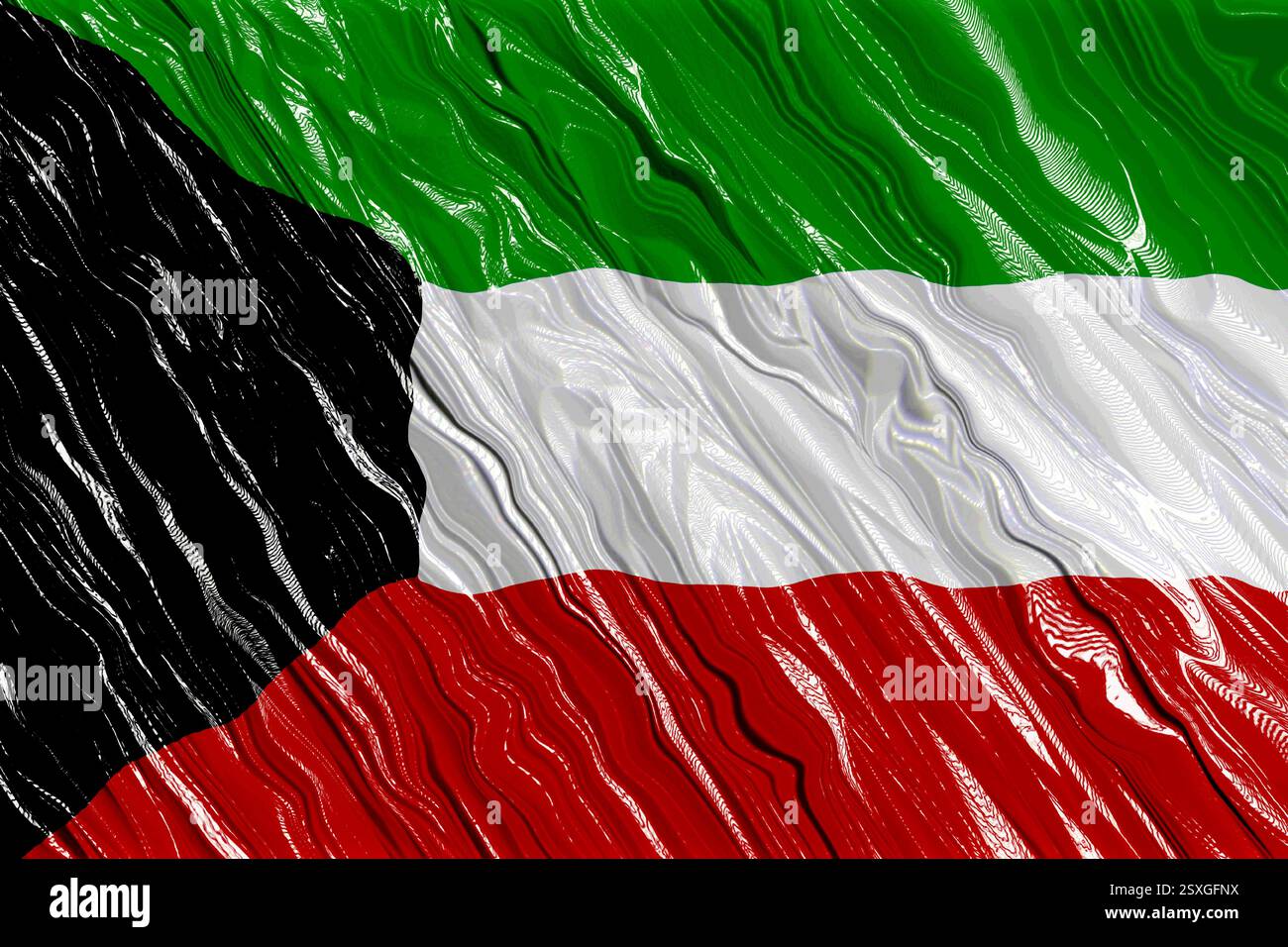 The texture of the silk fabric with the Kuwaiti flag Stock Vector Image ...