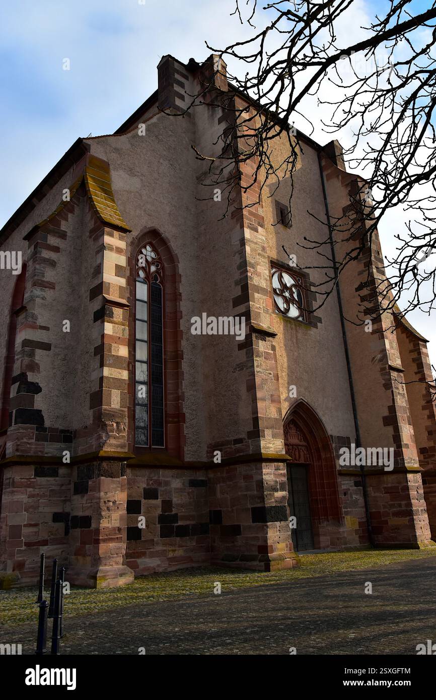 The west facade of the Saint Etienne collegiate church in the town of ...