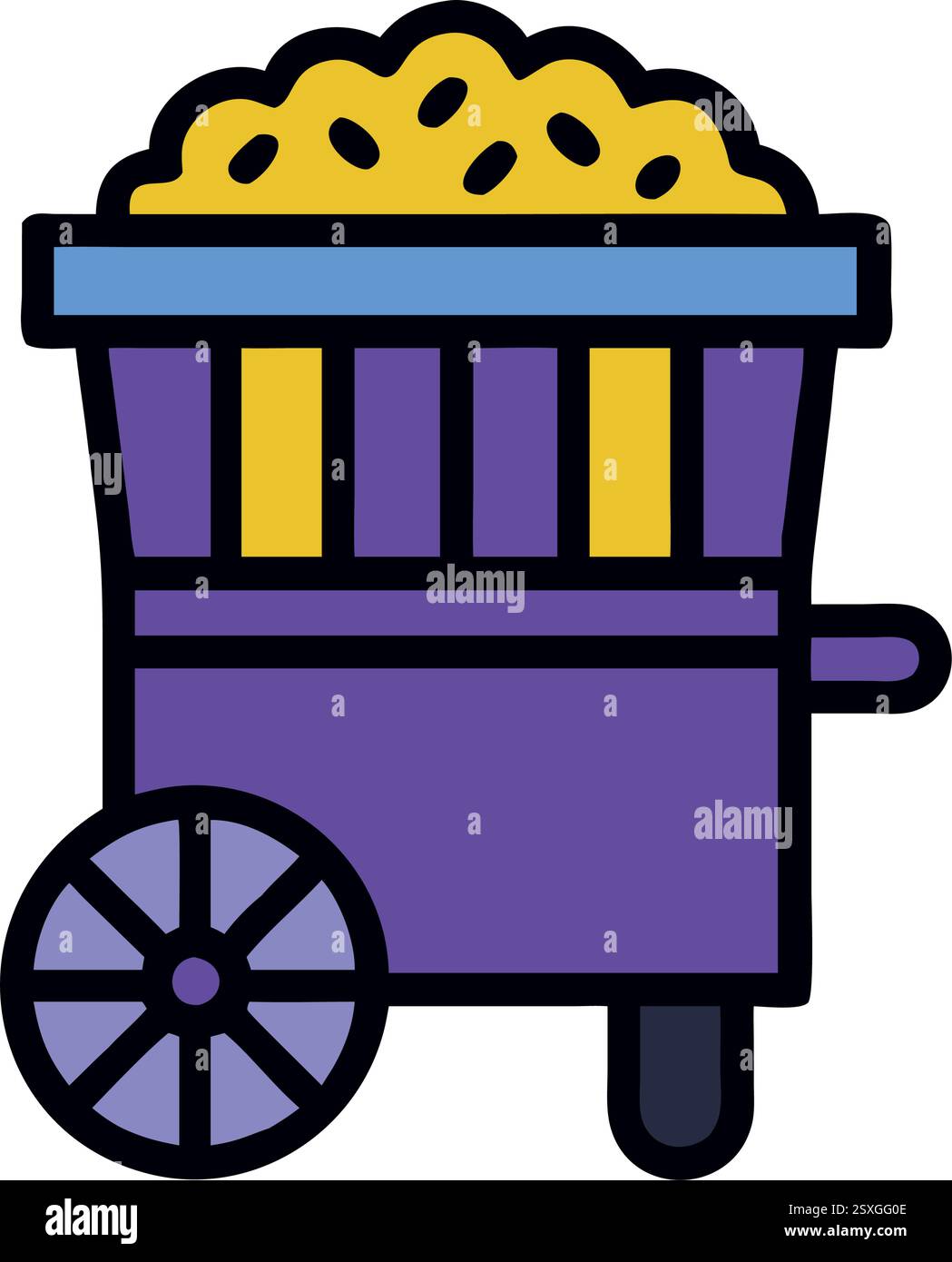 Street food cart popcorn Stock Vector Images - Alamy