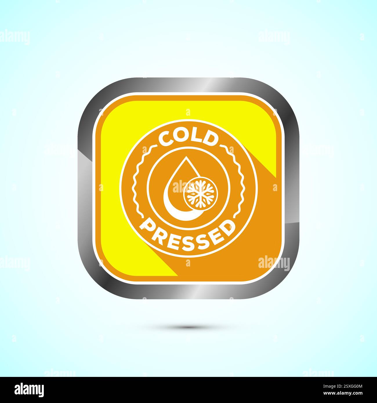 Cold pressed icon design illustration. Cold pressed label badge logo ...
