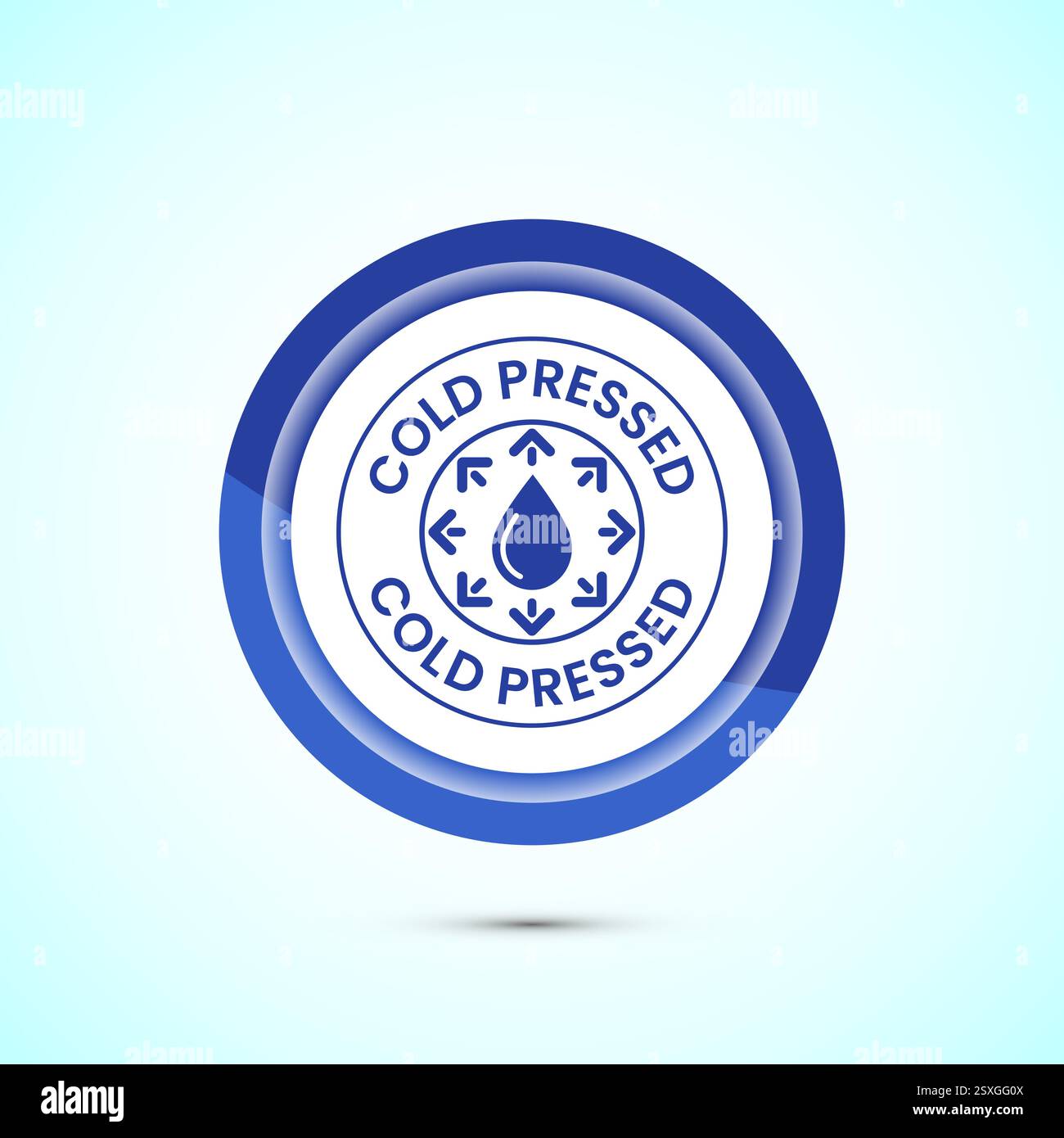 Cold pressed icon design illustration. Cold pressed label badge logo ...