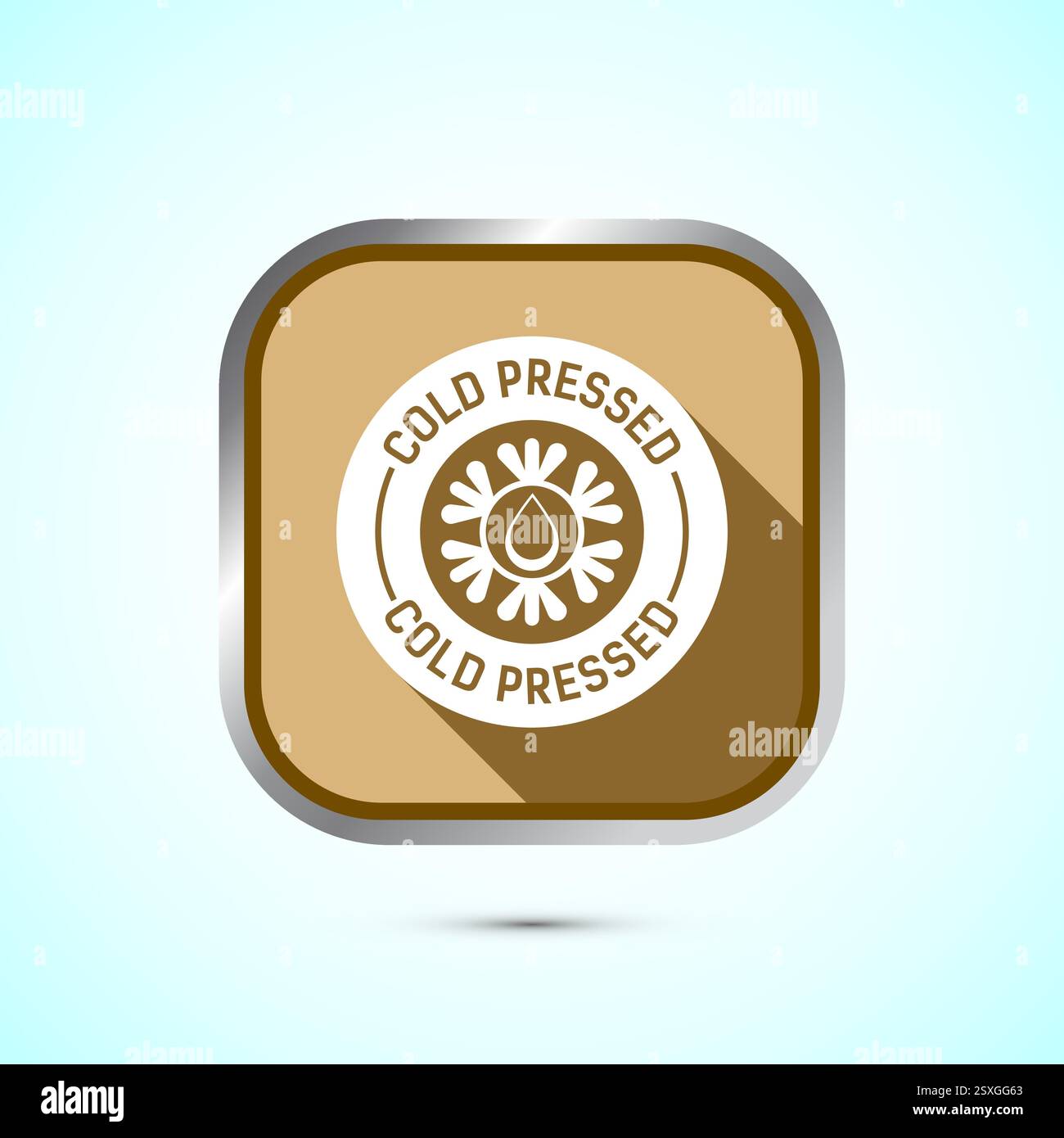 Cold pressed icon design illustration. Cold pressed label badge logo ...