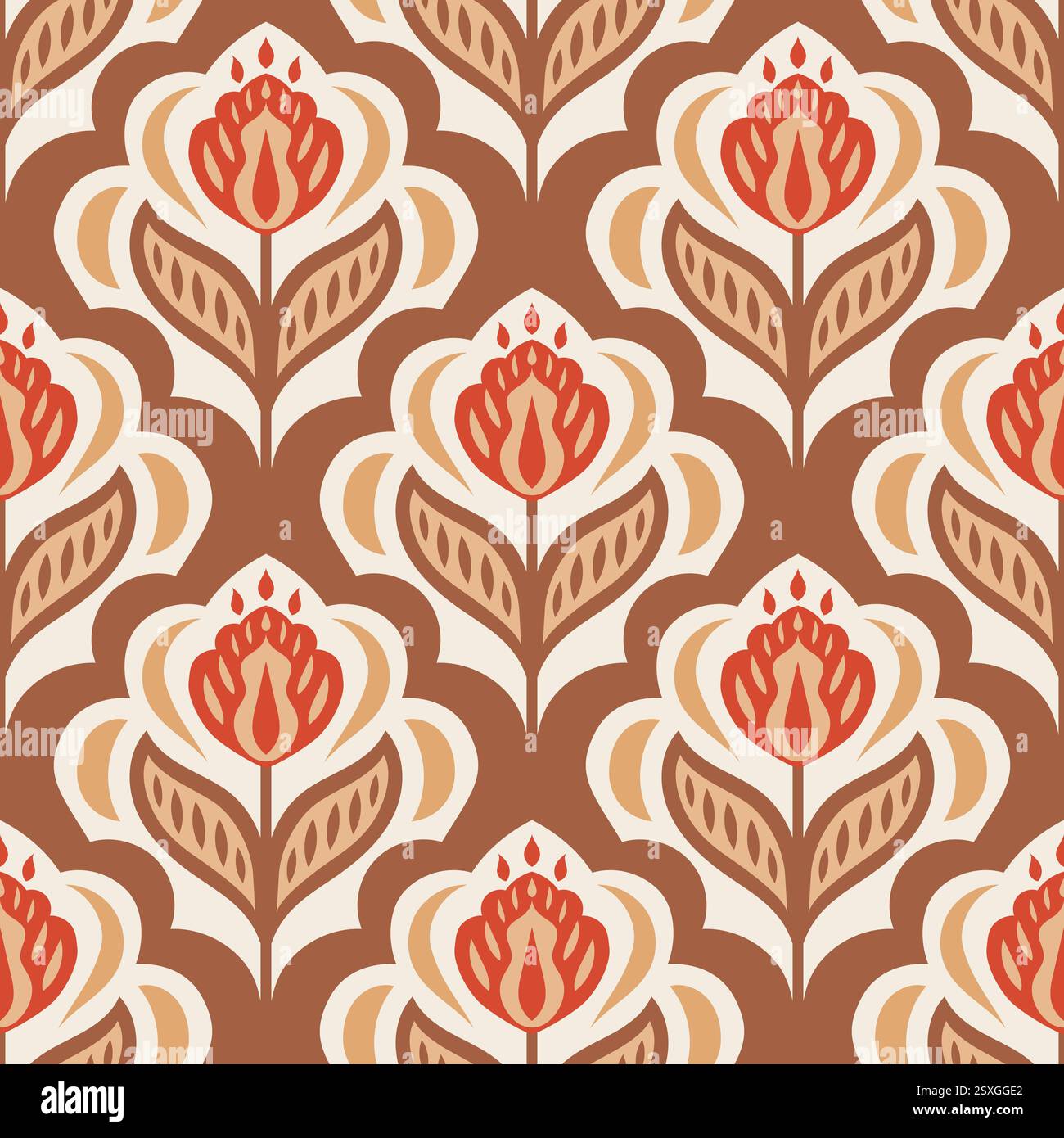 Floral pattern. Vector seamless pattern. Wallpaper sample. Vintage ...