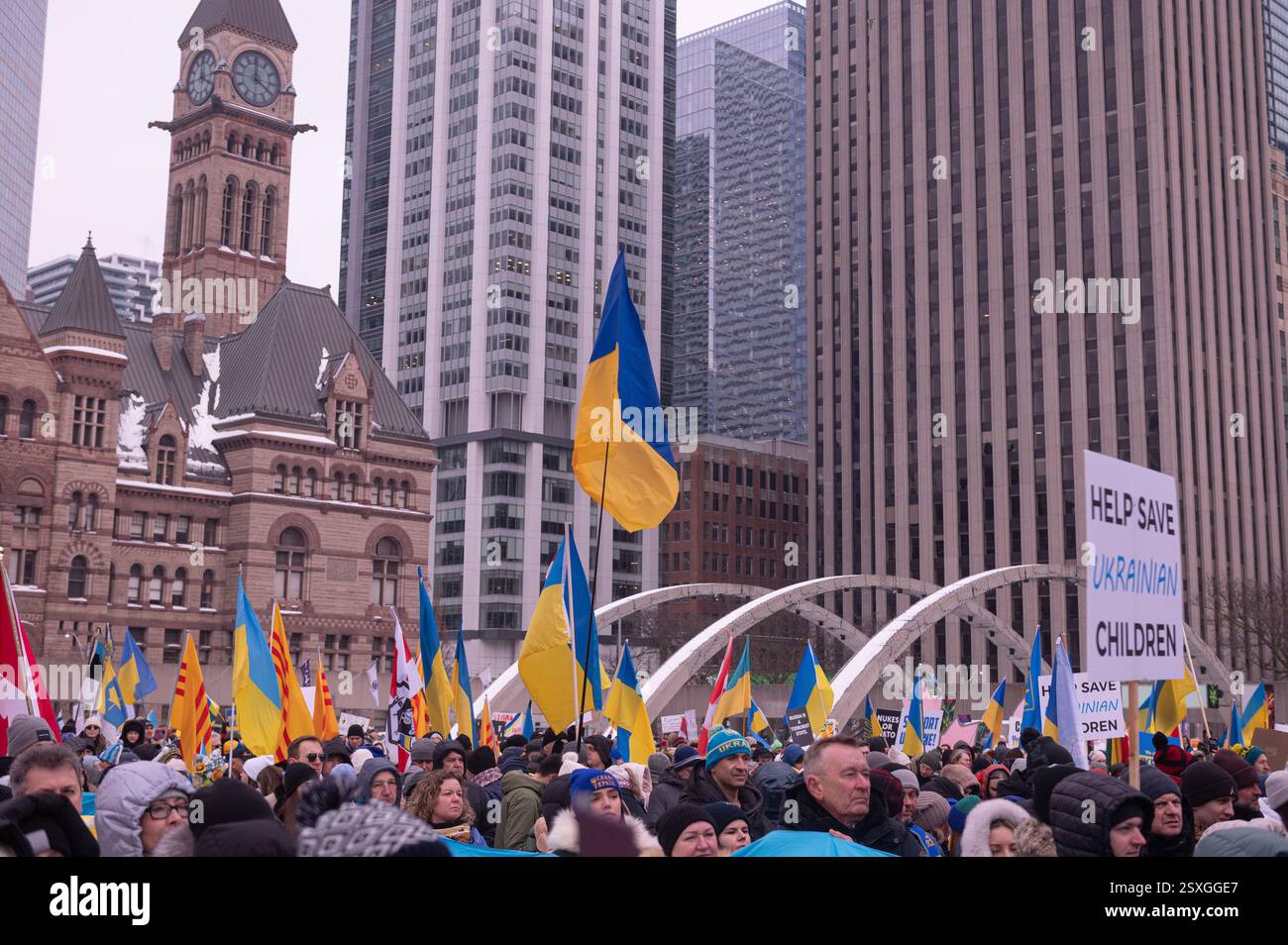 Toronto, ON, Canada – February 23, 2025: People participate in the ...